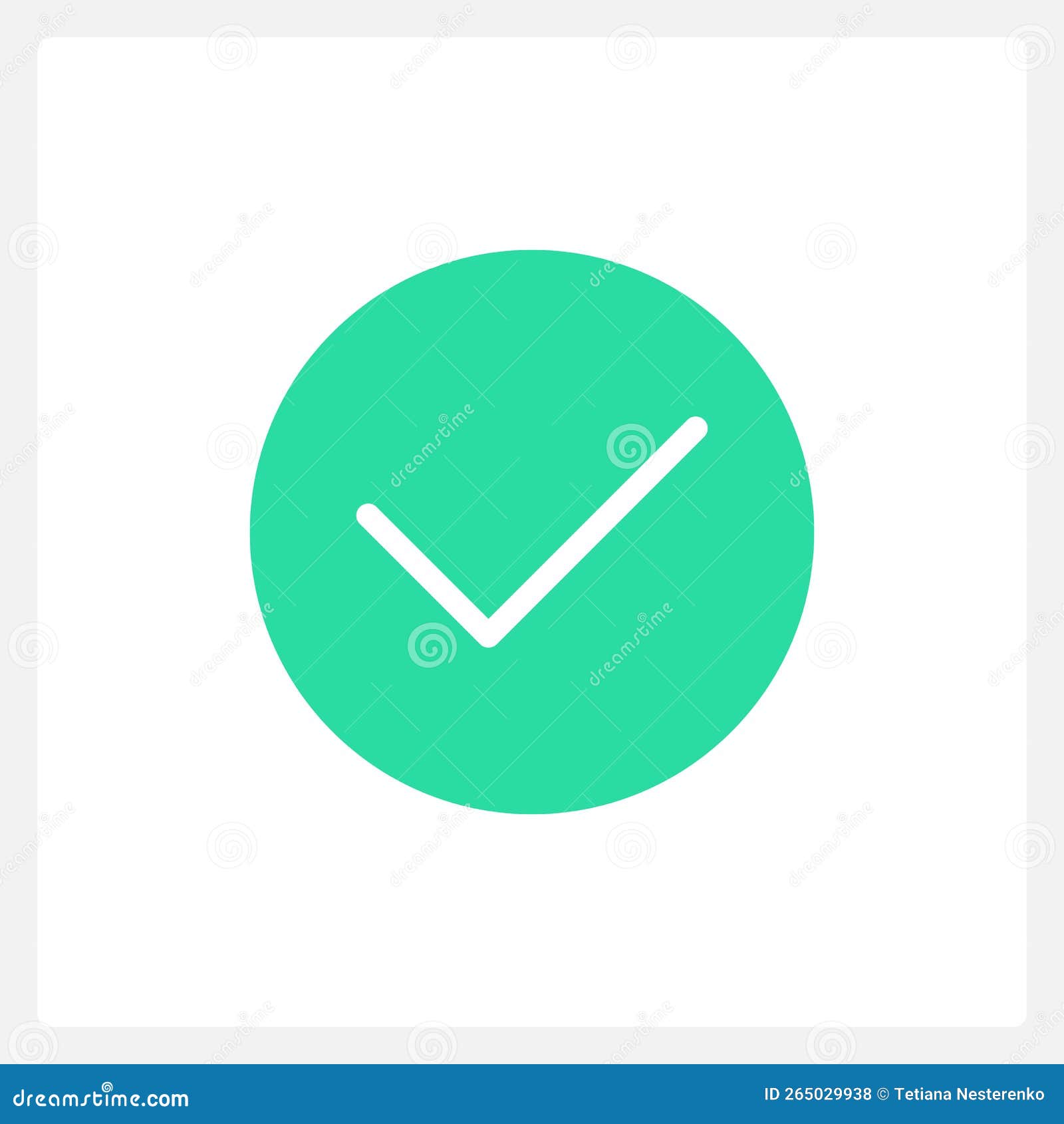 Active Verify Button Ui Element Template Stock Vector Illustration Of Flat Template 265029938