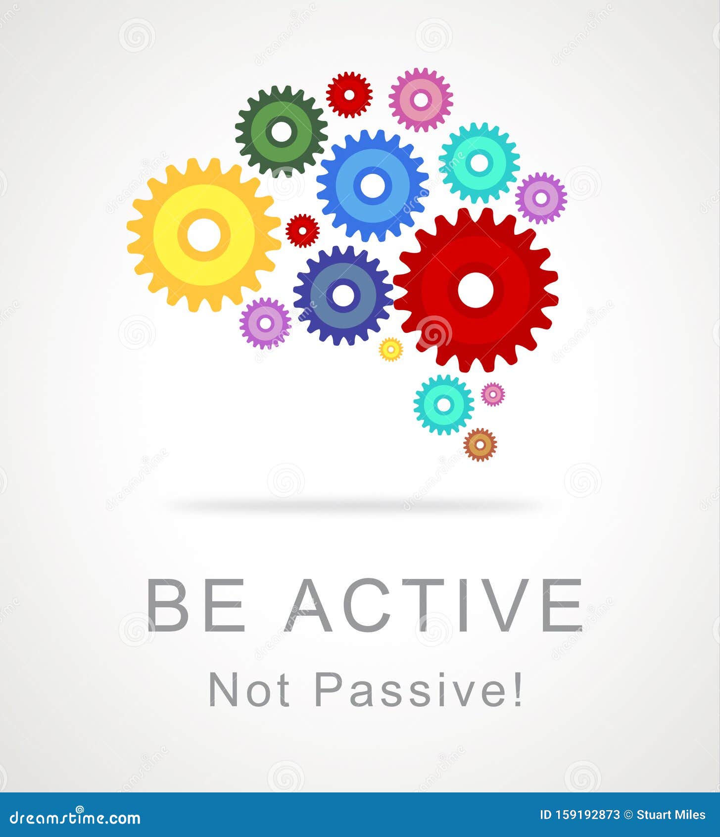 Active Versus Passive Icons Represent Proactive Strategy 3d ...
