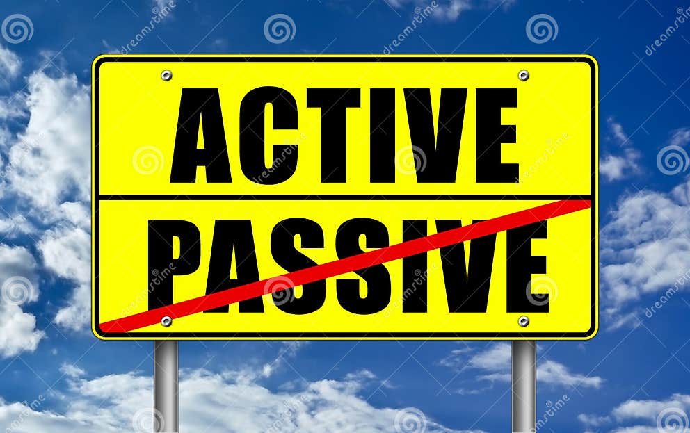 Active versus Passive stock illustration. Illustration of manage - 59664226