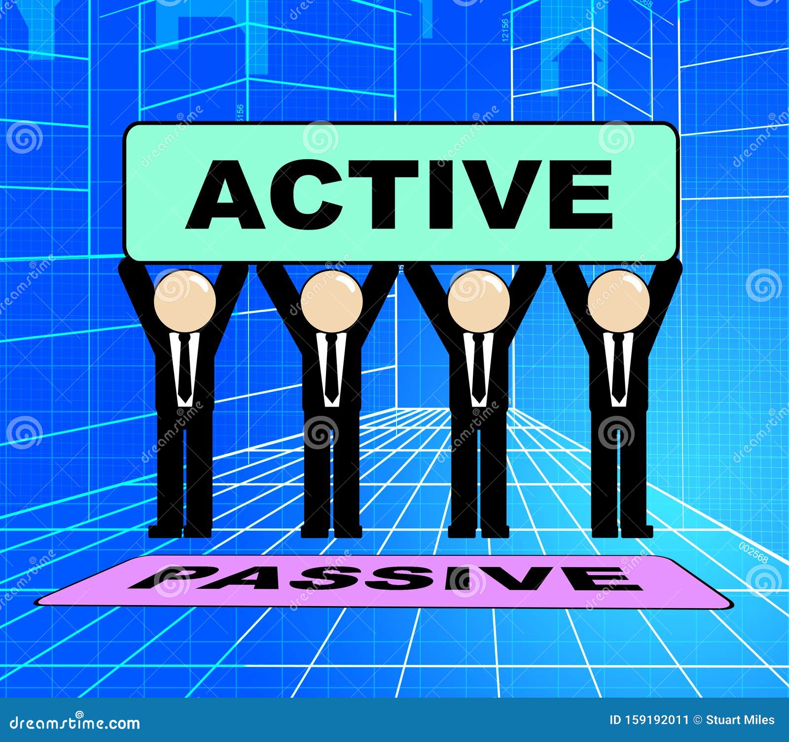 Active Versus Passive Sign Represents Proactive Strategy 3d ... Active Versus Passive Sign Represents Proactive Strategy 3d ...