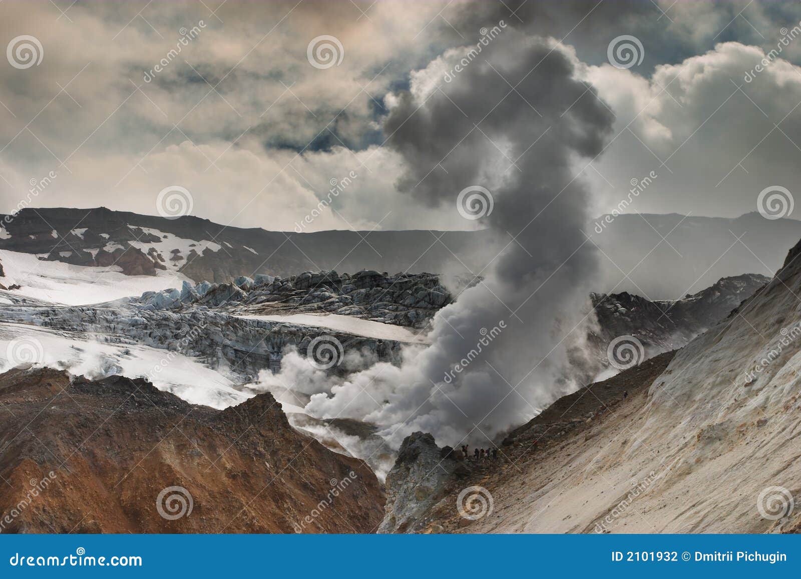Active volcano stock photo. Image of kamchatka, seismic - 2101932