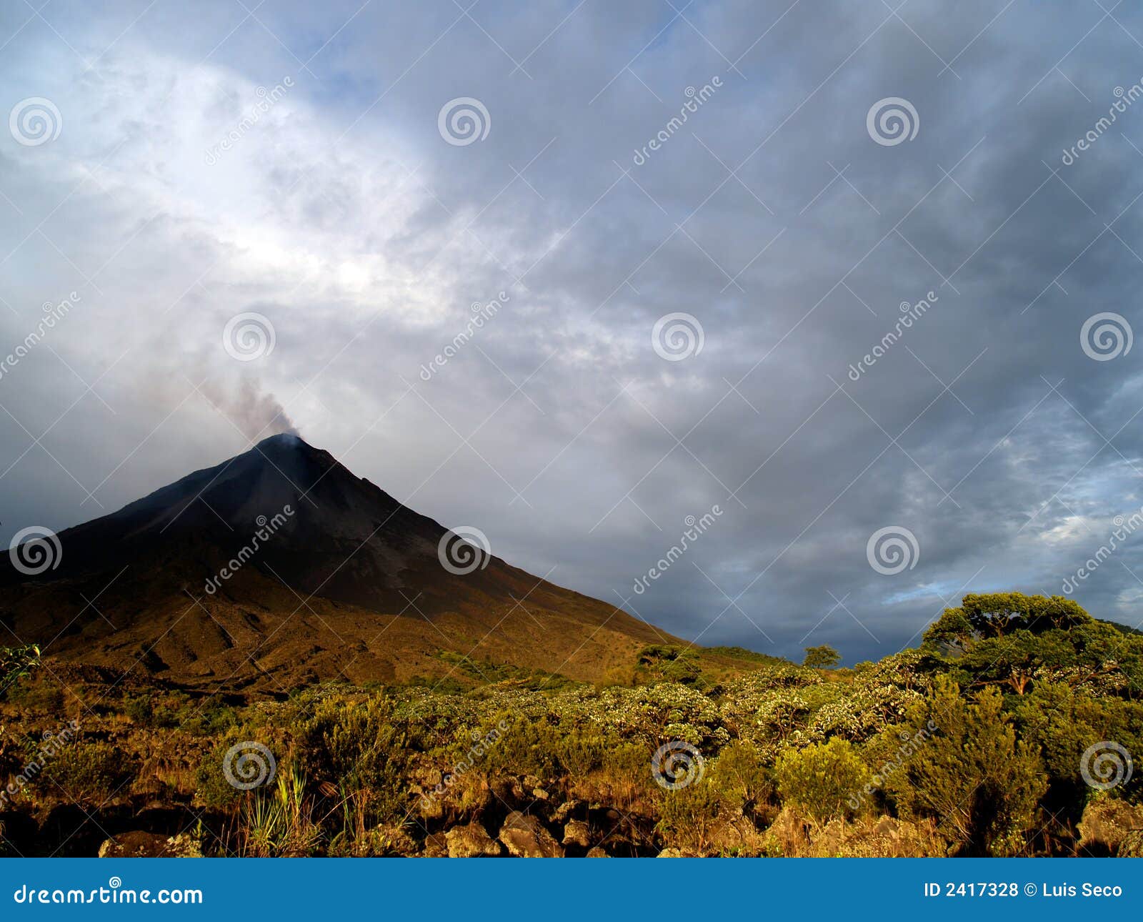 Active volcano stock photo. Image of arenal, magma, high - 2417328