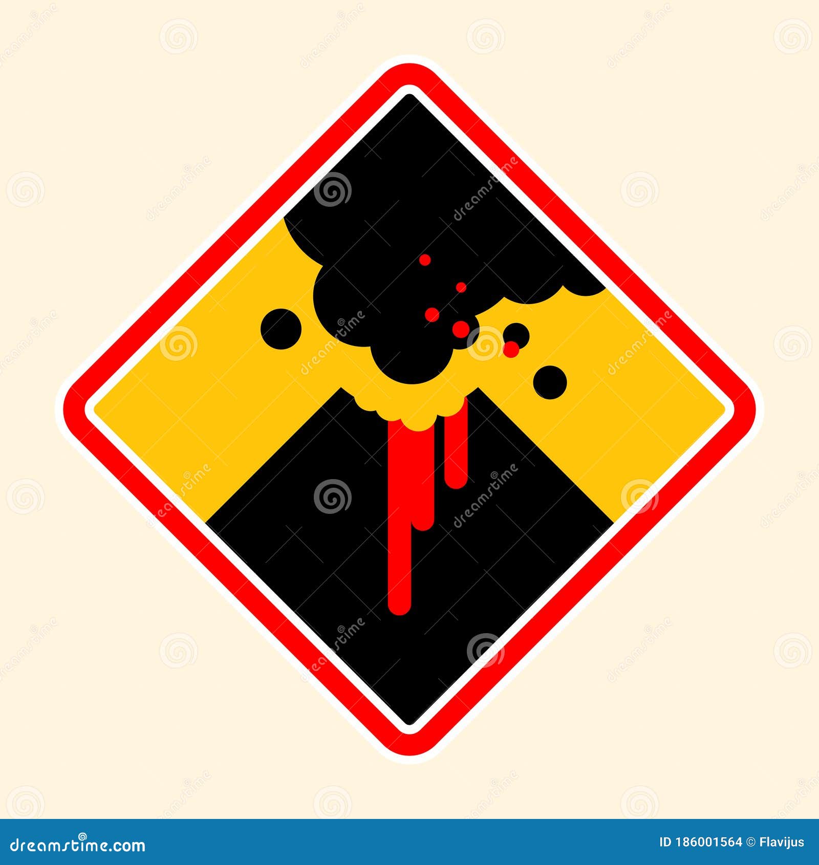 Active Volcano, Concept Sign, Vector Stock Vector - Illustration of ...