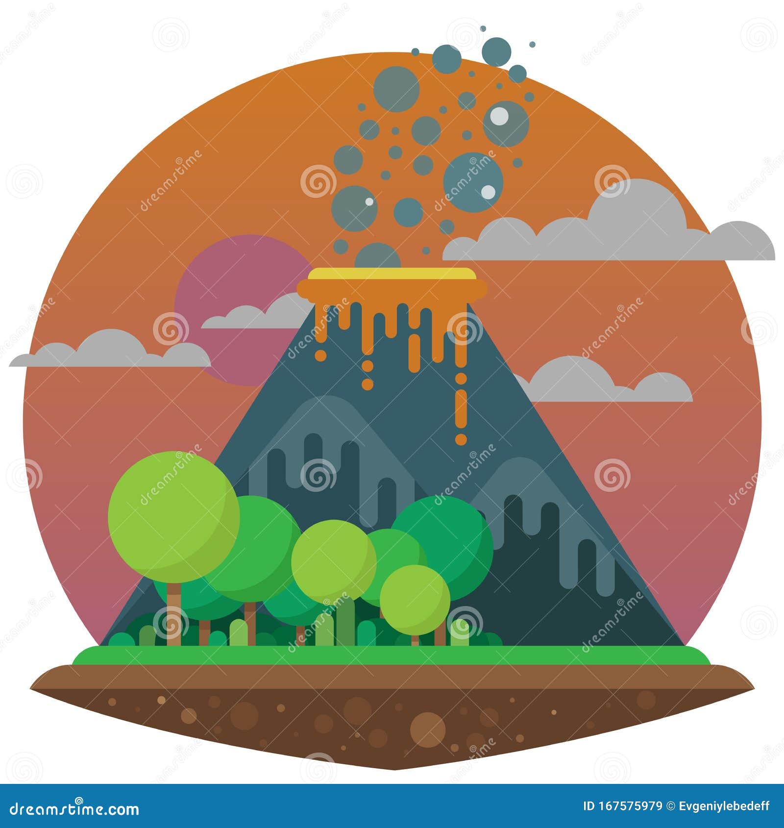 Volcano Frame Royalty-Free Stock Photography | CartoonDealer.com #5678681