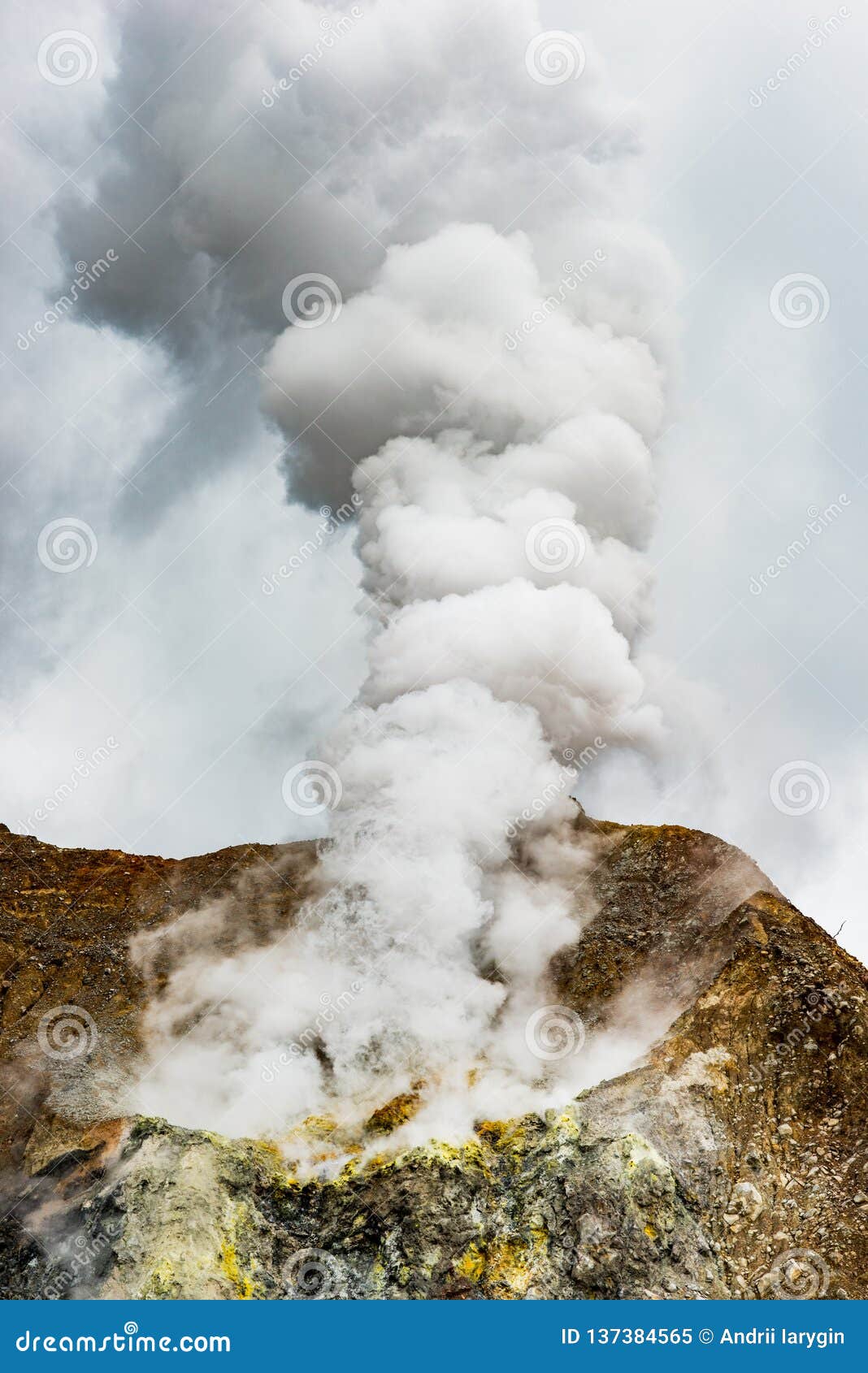 Active volcano stock image. Image of erupting, view - 137384565