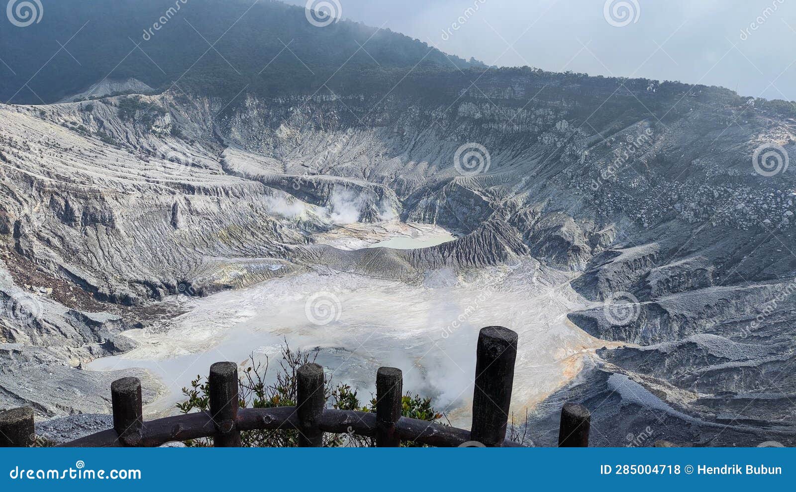 Active Volcano Mt. Tangkuban Parahu East Java Bandung Stock Photo ...