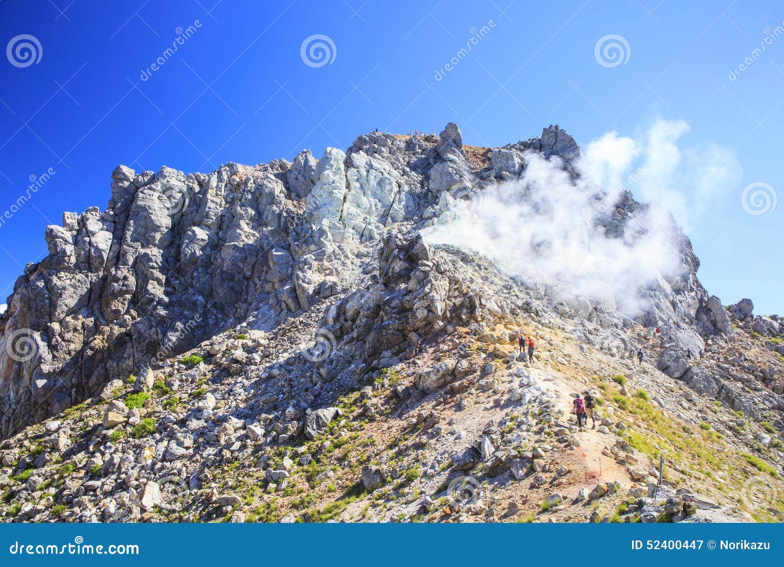 Active Volcano Mt. Yakedake Stock Image - Image of sulfur, summer: 52400447
