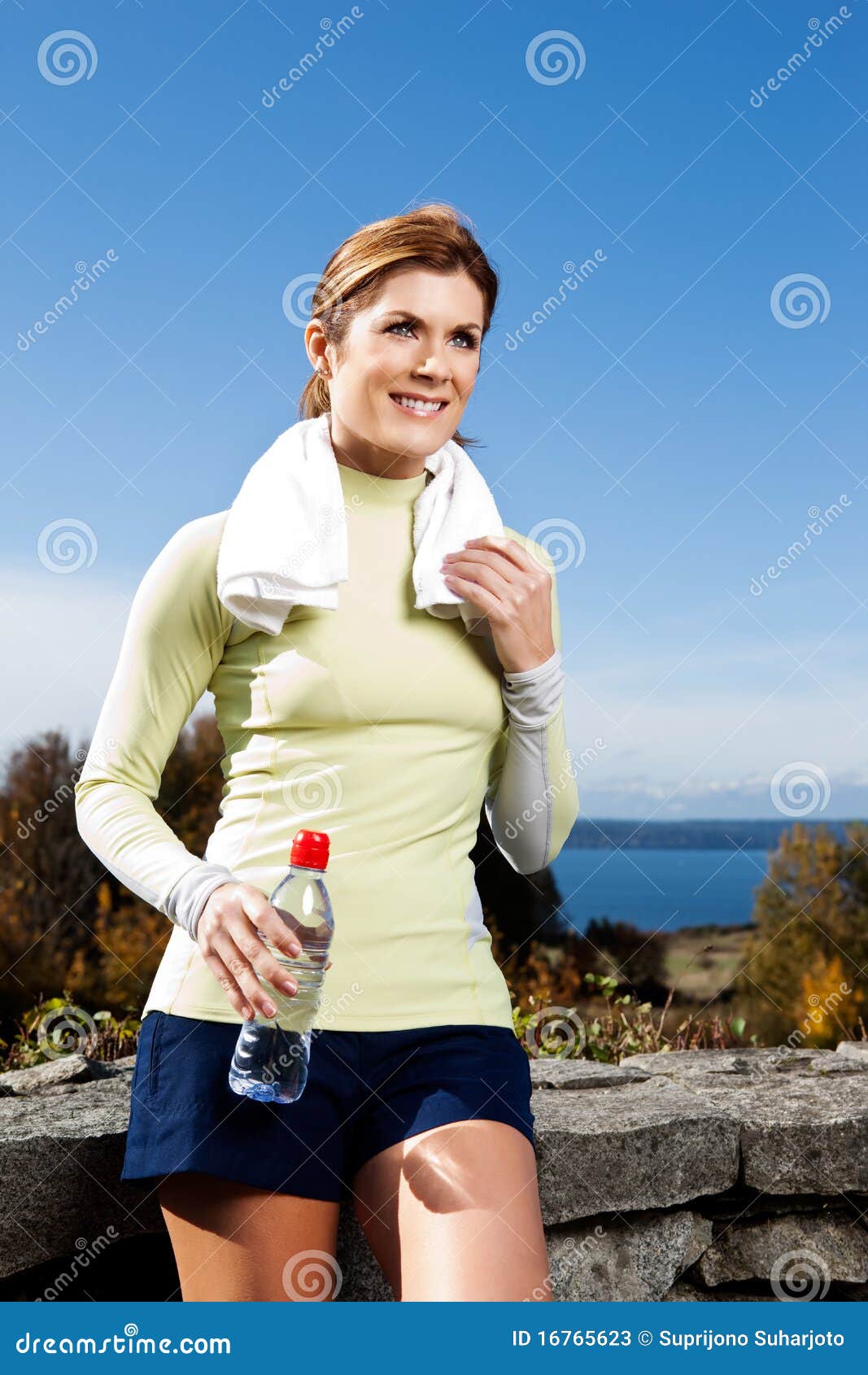 Active woman stock image. Image of health, blue, cute - 16765623