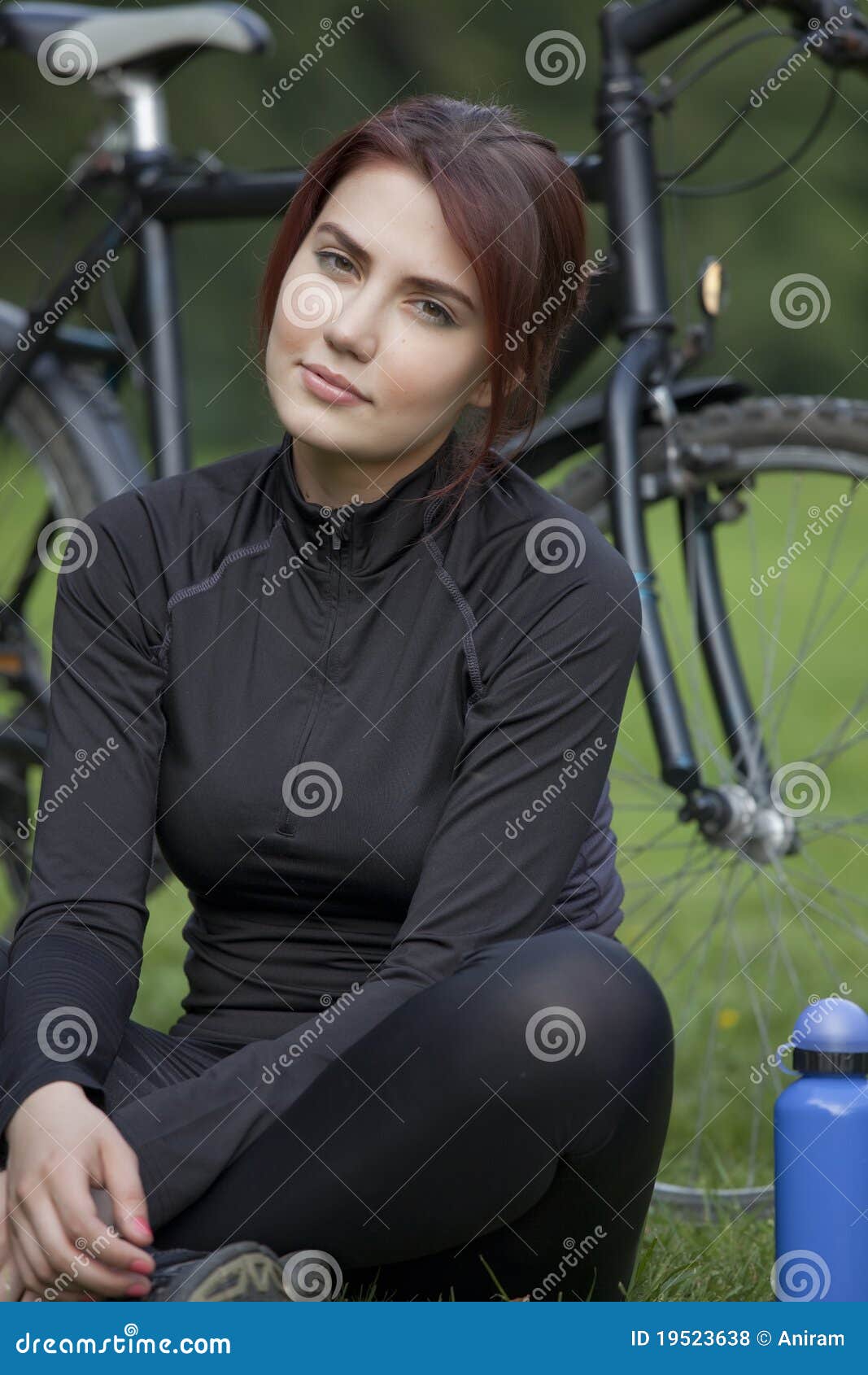 Active woman having break stock photo. Image of recreation - 19523638