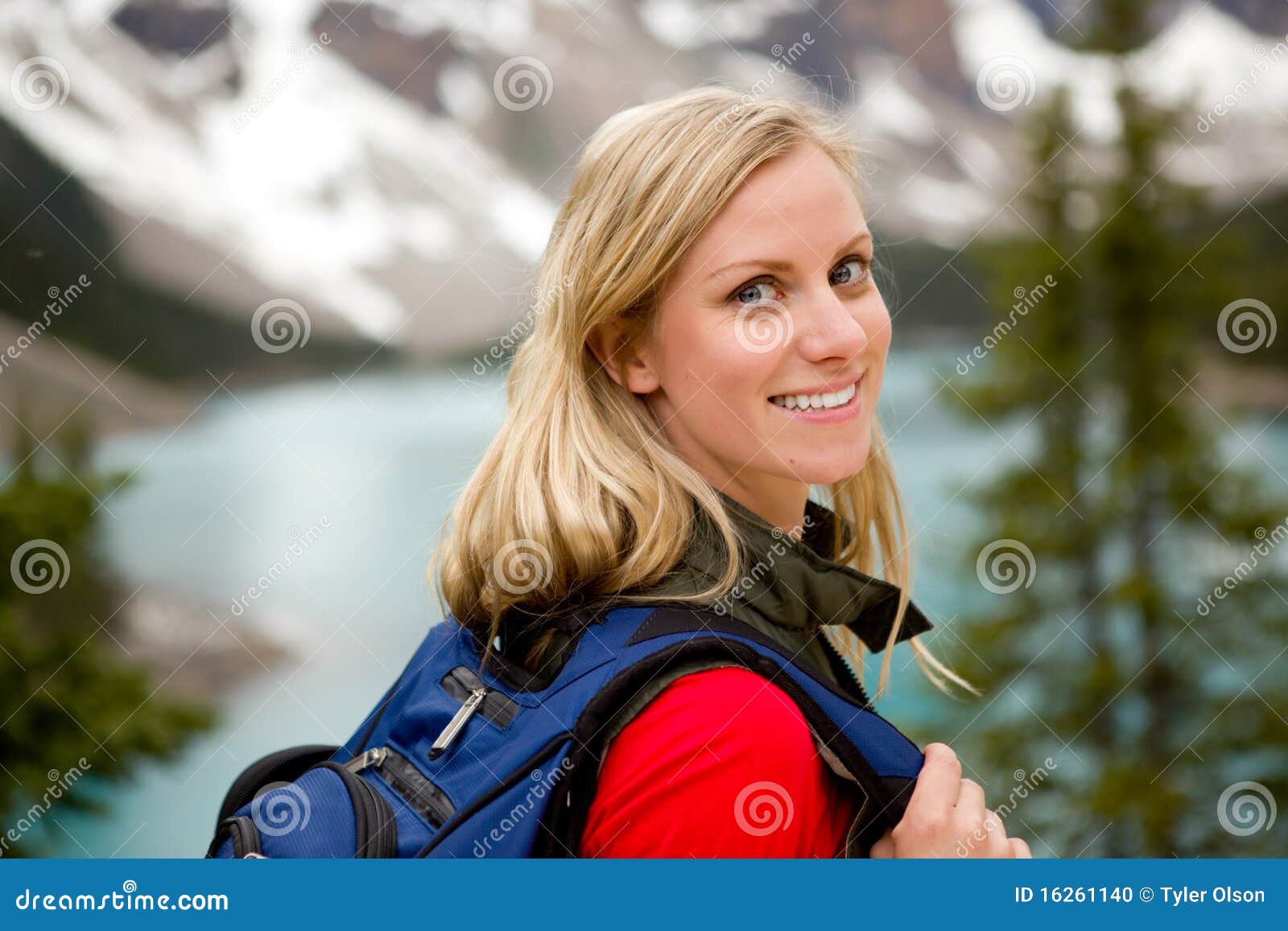 Active Woman Portrait stock photo. Image of pretty, tourist - 16261140