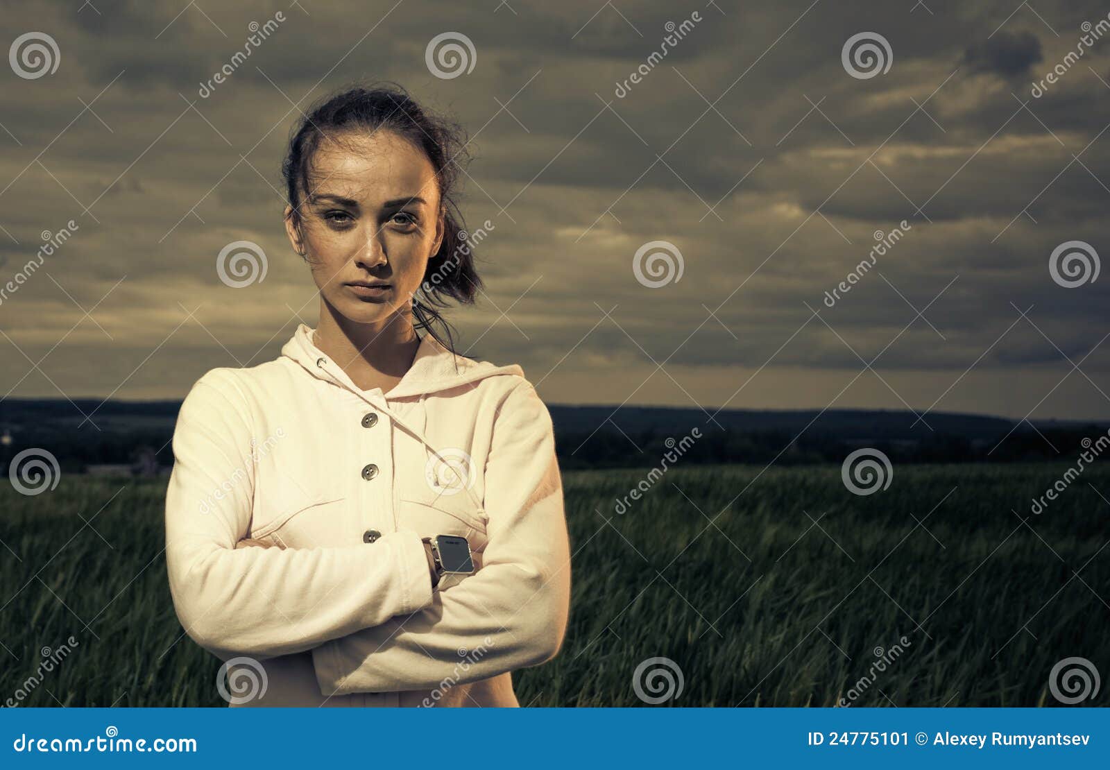 Active woman portrait stock image. Image of body, ponytail - 24775101