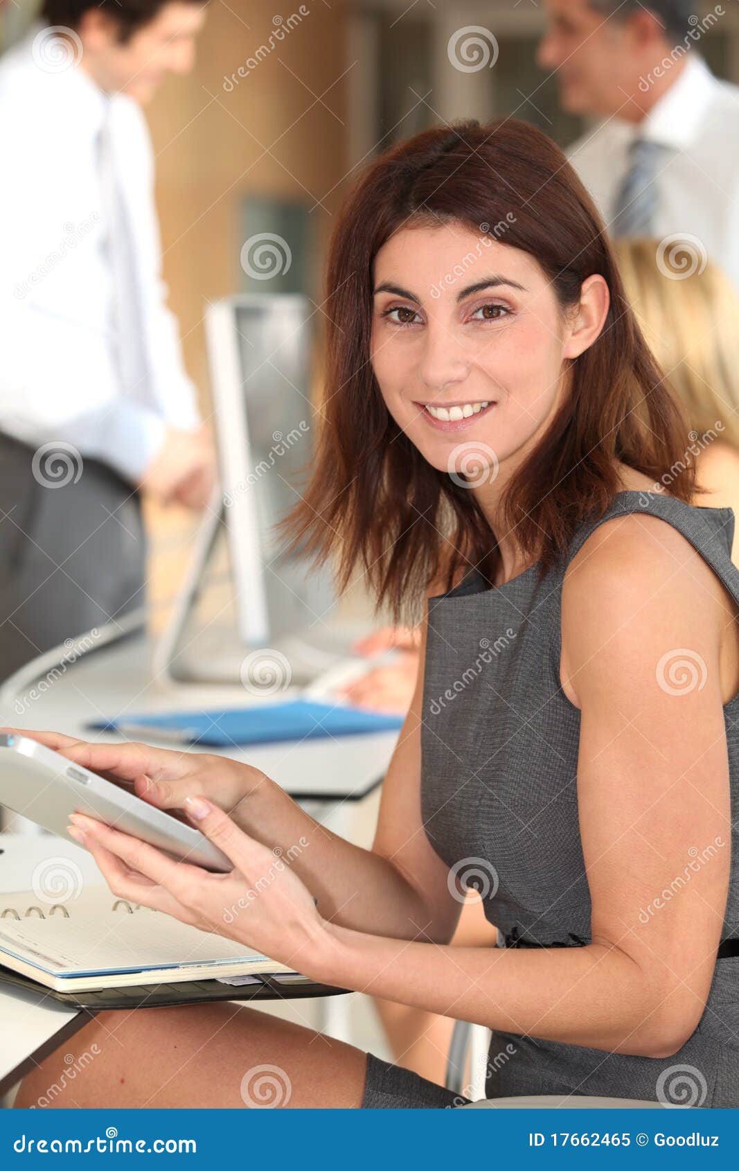 Active woman at work stock image. Image of businesswomen - 17662465