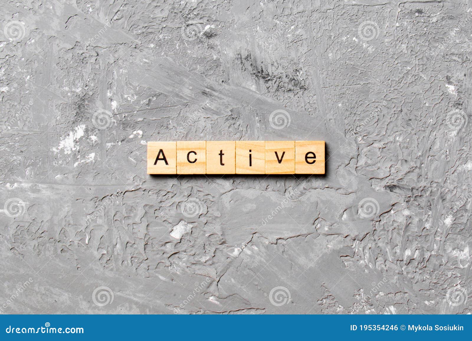 Active Word Written on Wood Block. Active Text on Table, Concept Stock ...