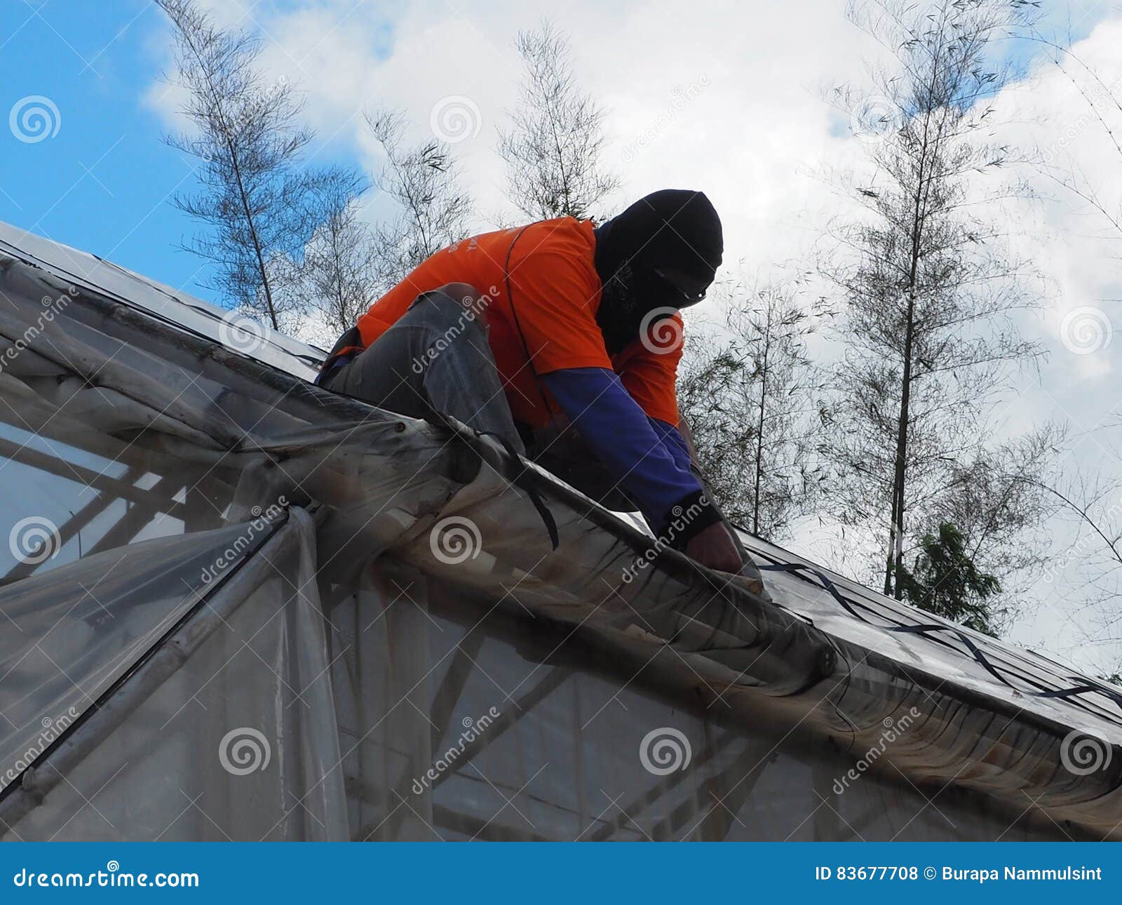 Active Worker Construction at Site. Stock Photo - Image of worker ...