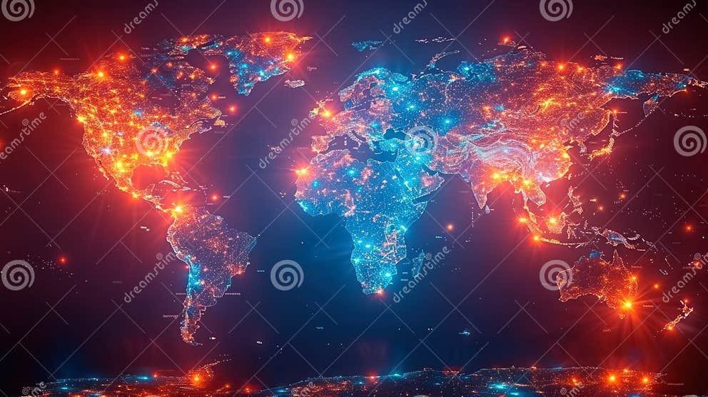 Active World Trade, World Market. Global Electronics Market, Shining ...