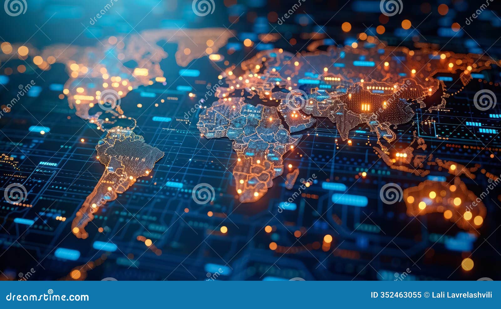 Active World Trade, World Market. Global Electronics Market, Shining ...