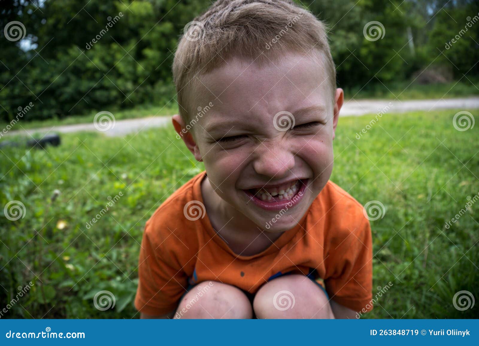 Small Child Lost the First Tooth Stock Image - Image of childhood ...