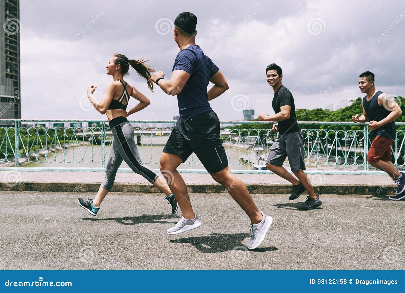 Active young people stock photo. Image of cheerful, together - 98122158
