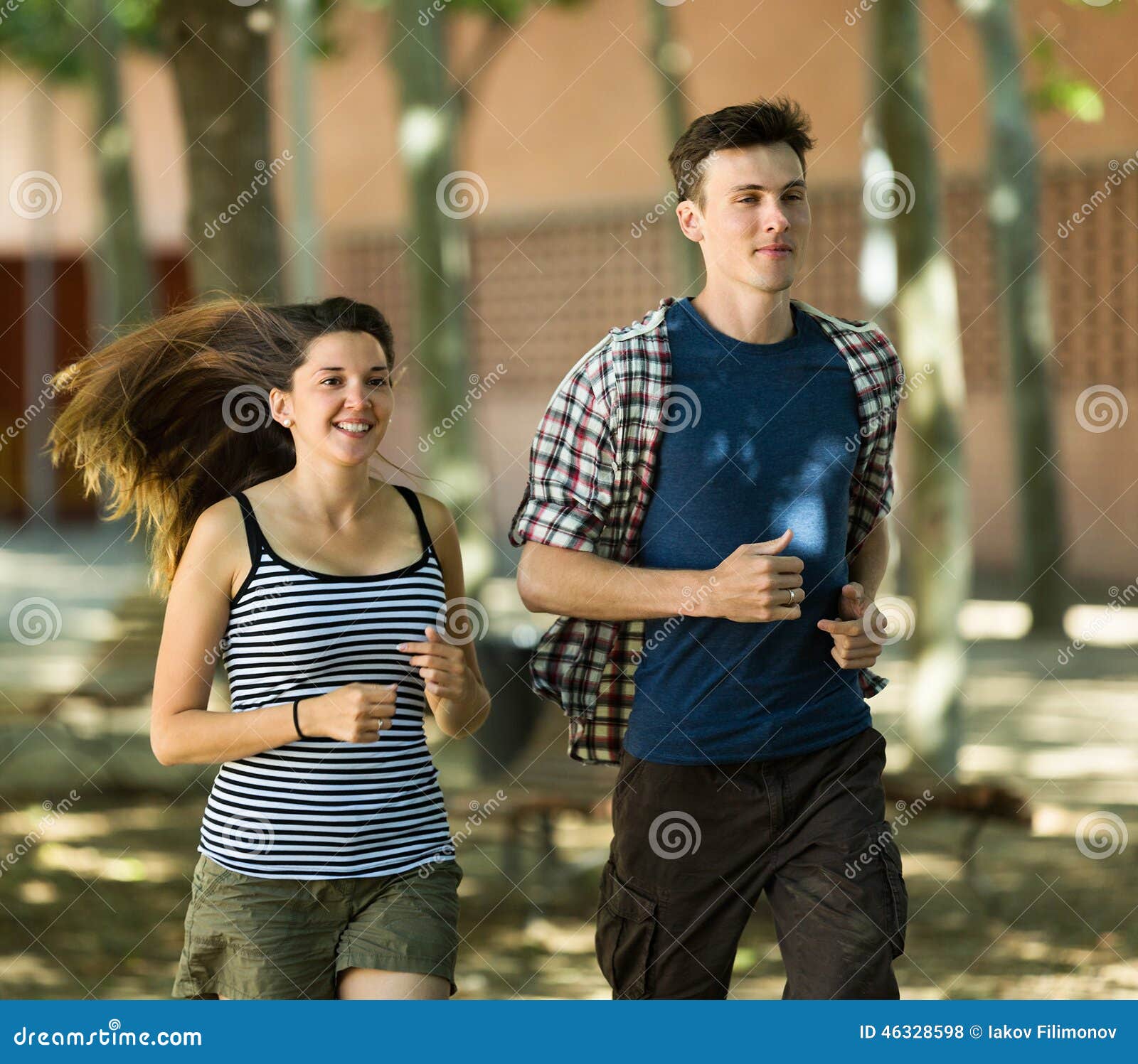 Active Young People Running Outdoor Stock Photo - Image of running ...