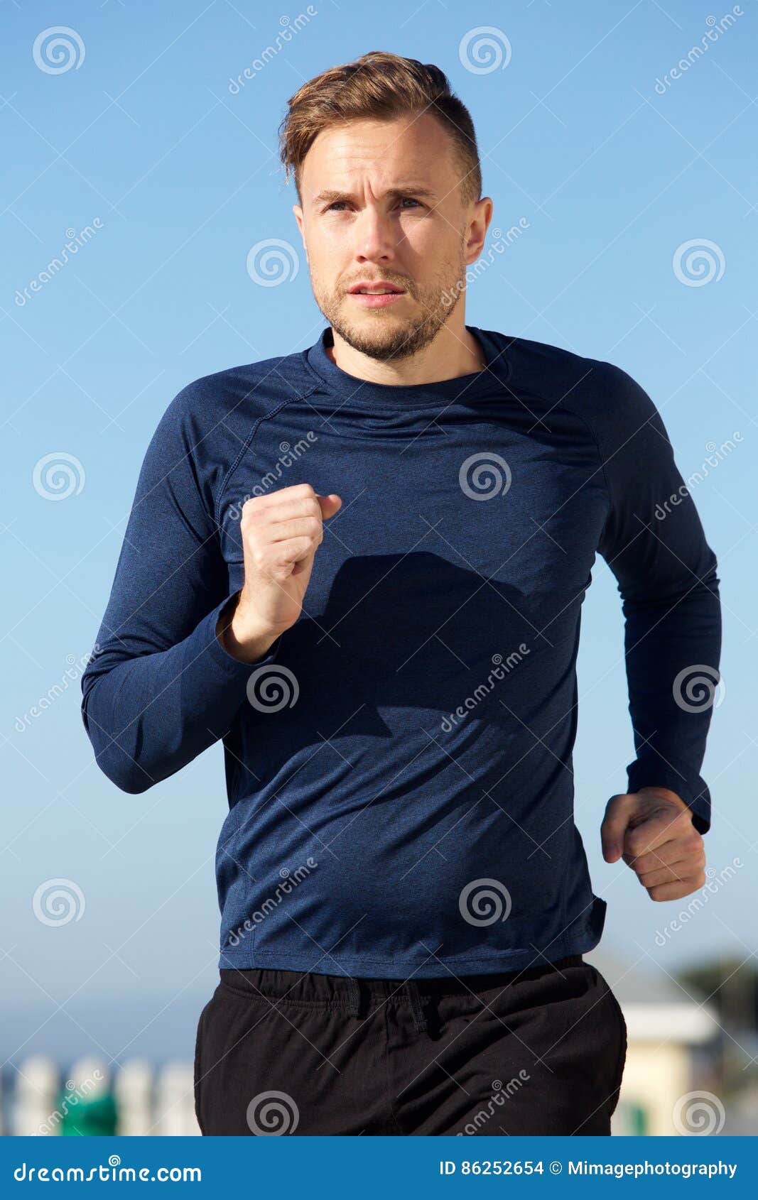 Active Young Sports Man Running Outdoors Stock Photo - Image of happy ...