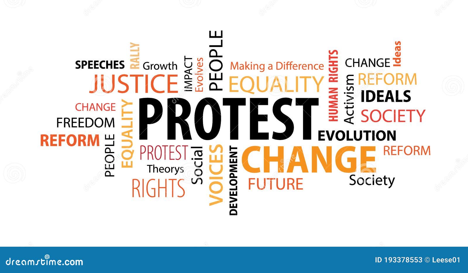 Protest Word Cloud stock image. Illustration of typography - 193378553