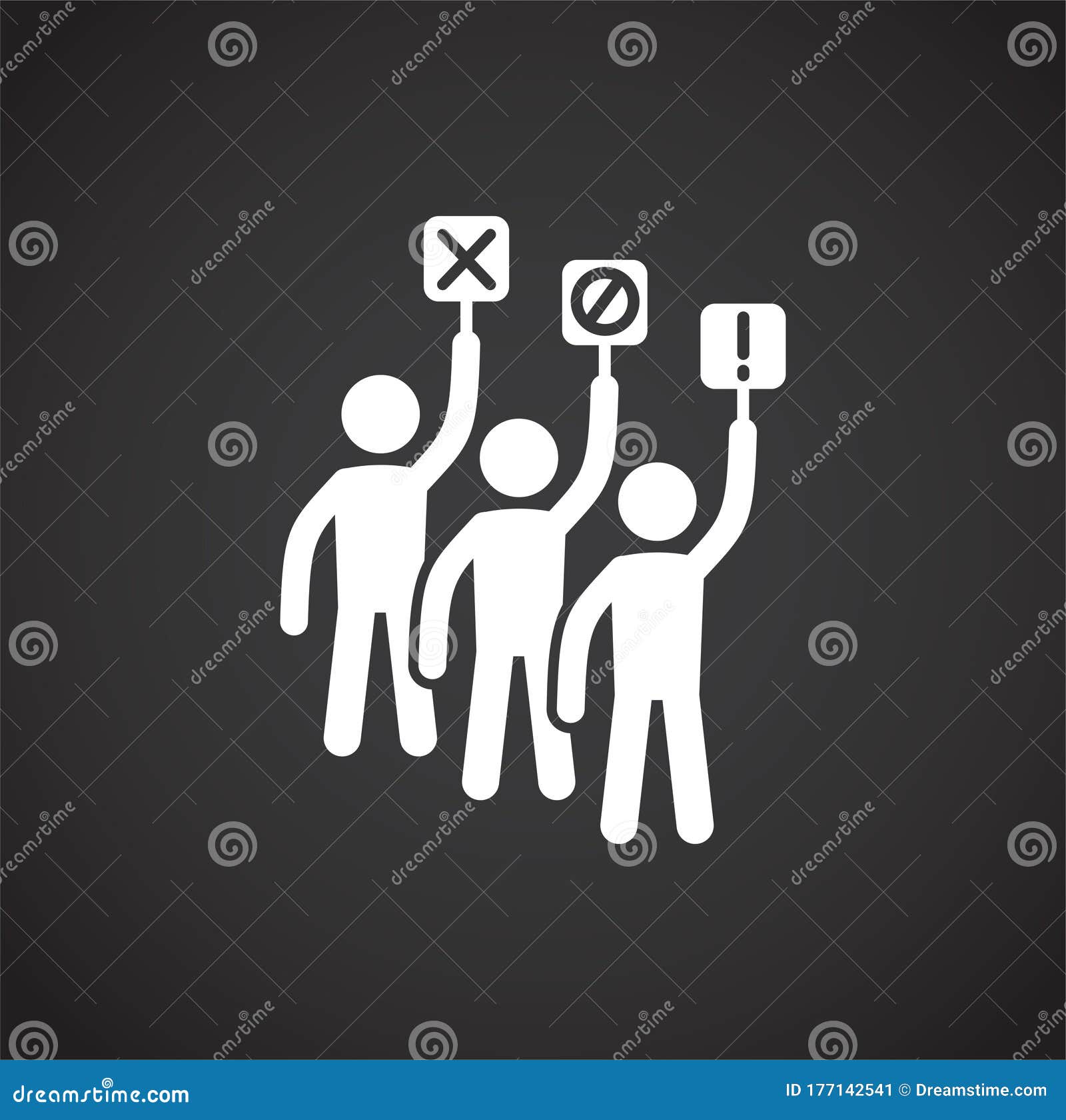 Activism Related Icon on Background for Graphic and Web Design ...