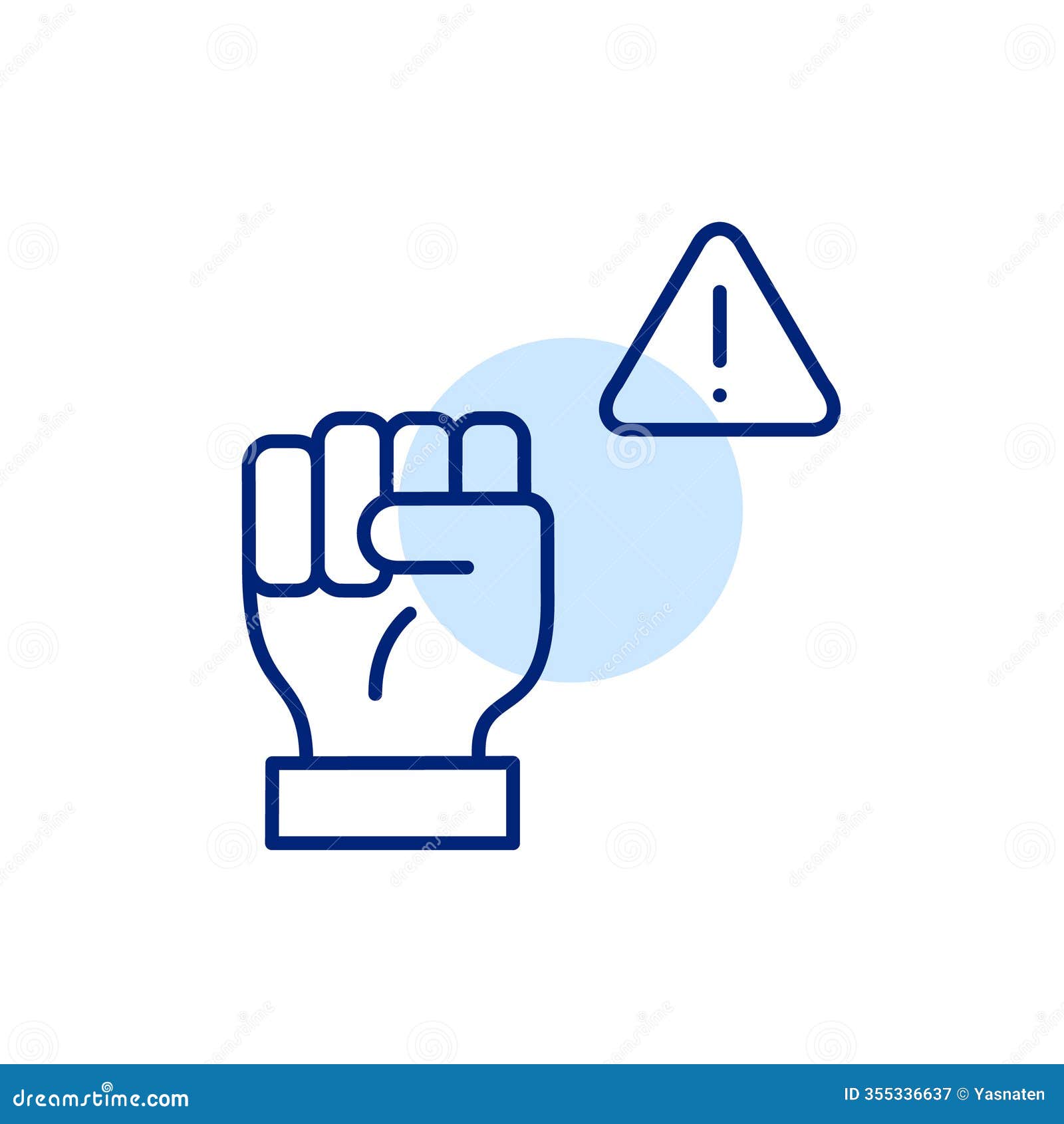 Activism Risk Notification, Potential Conflict Danger Warning. Pixel ...