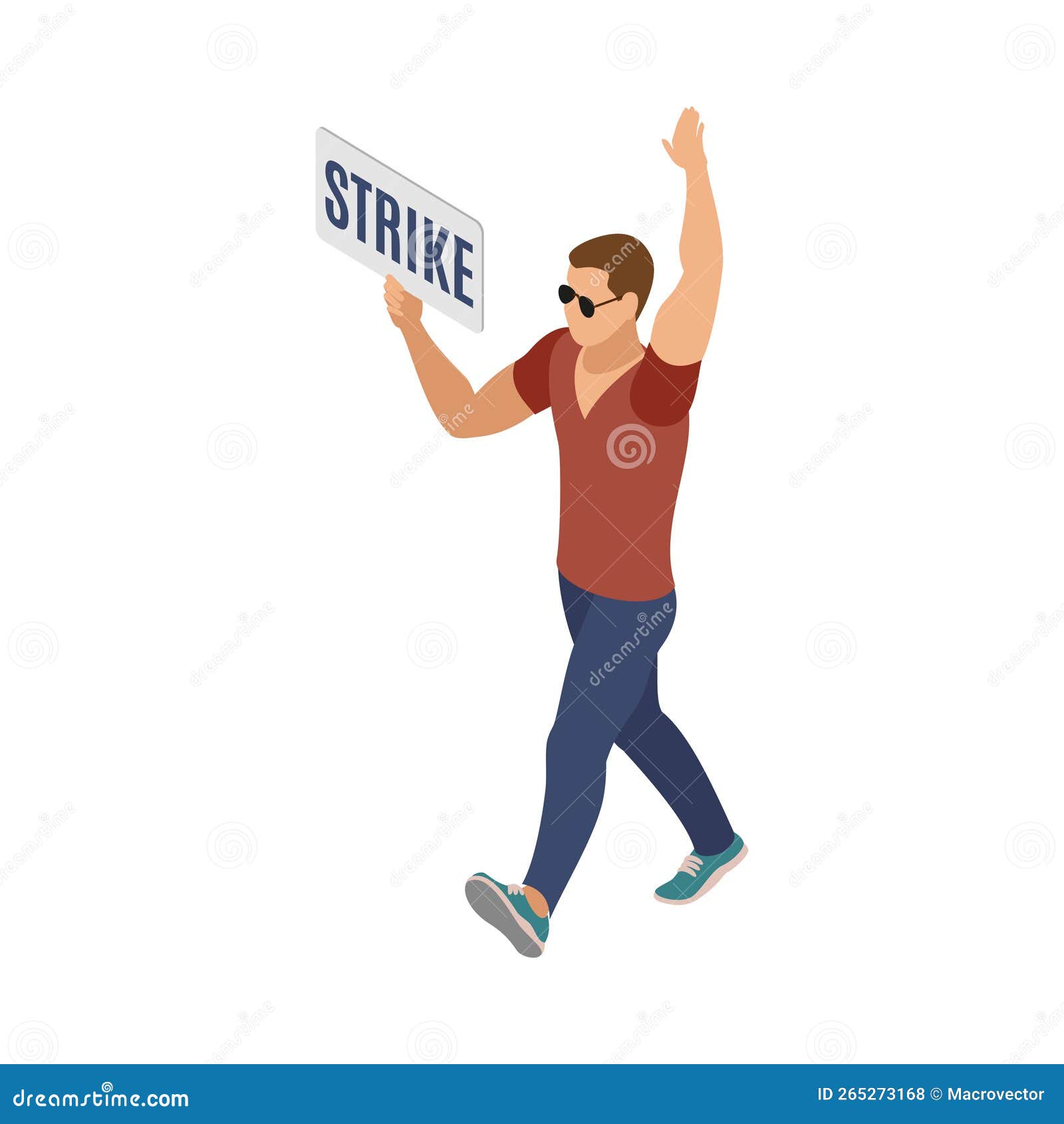 Activist Isometric Illustration Cartoon Vector | CartoonDealer.com ...