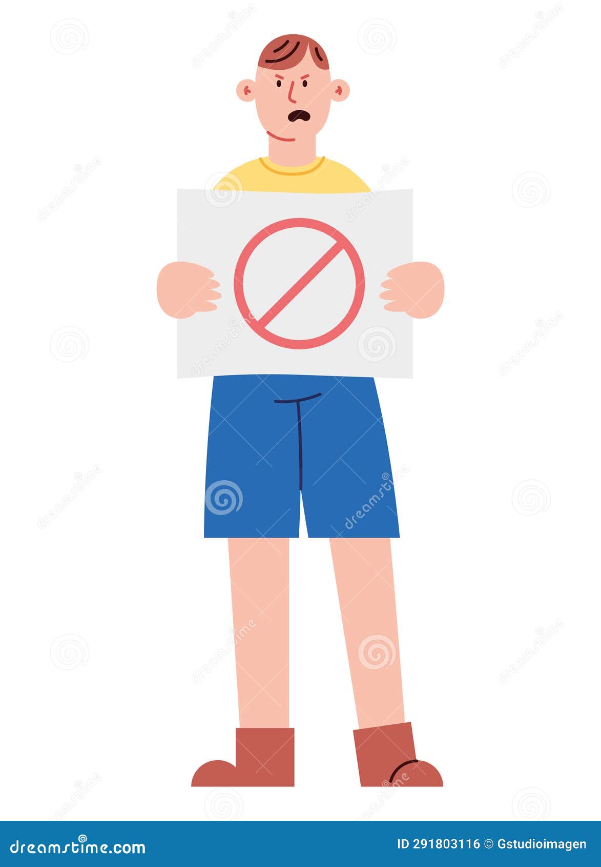 Activist Man with Empowerment Stock Illustration - Illustration of ...