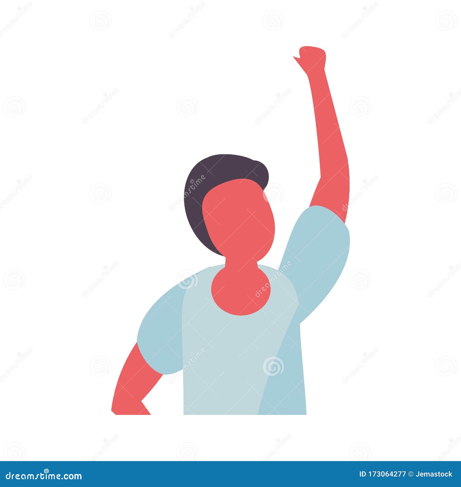 Activist Man Protesting Avatar Character Stock Vector - Illustration of ...