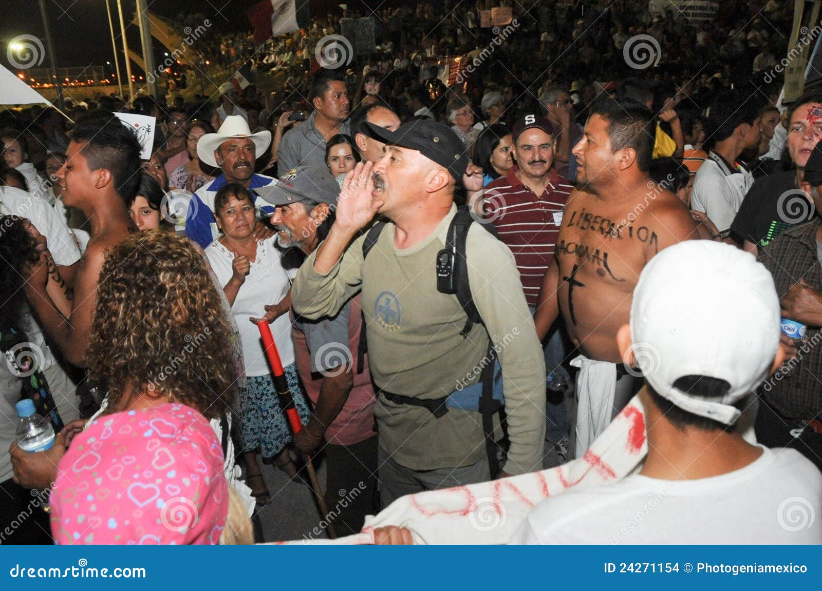Activist Marabunta Walks among Crowd Editorial Stock Image - Image of ...