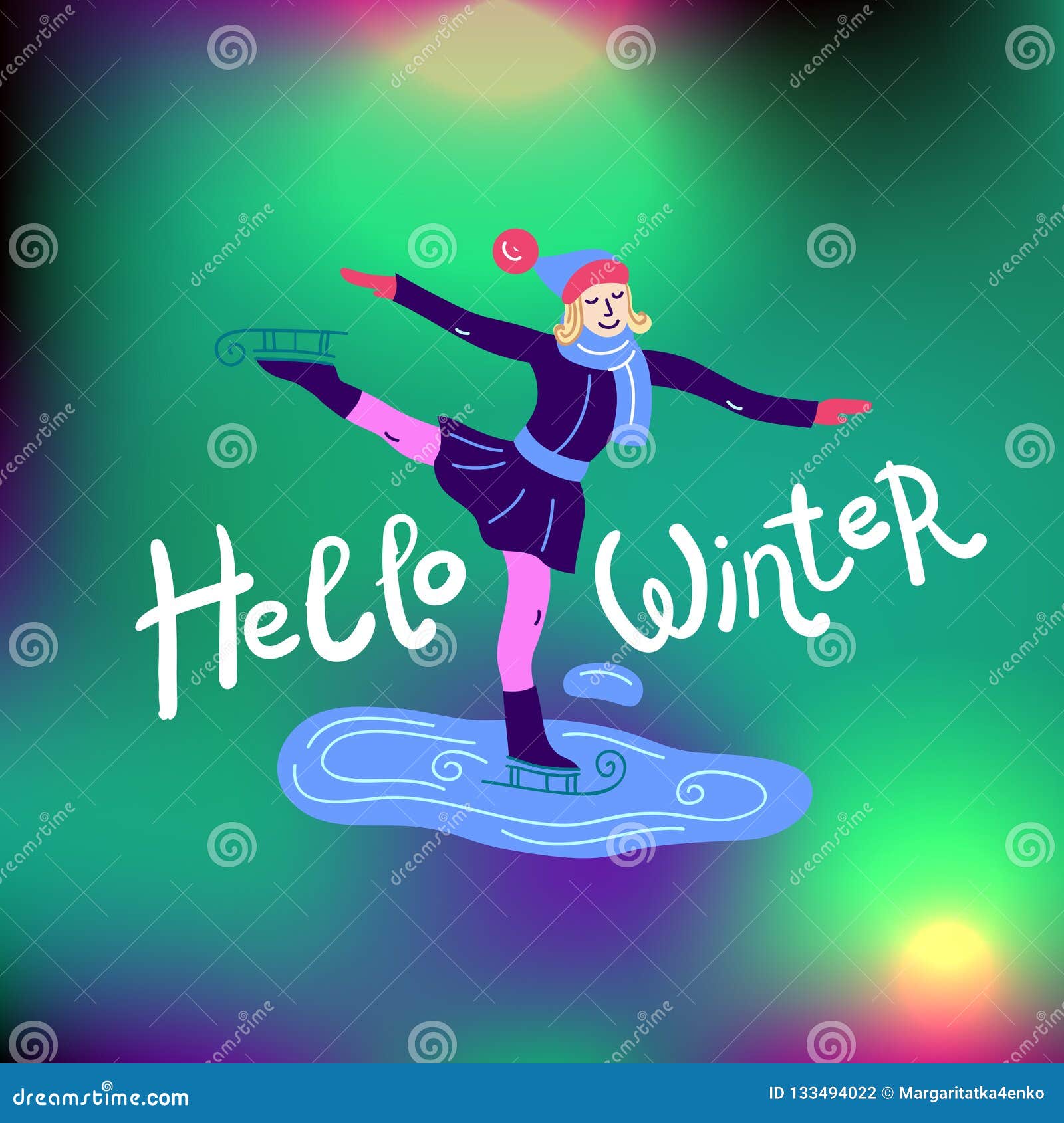 Activites Planos Hermosos Del Deporte De Invierno Del Ejemplo Del ...