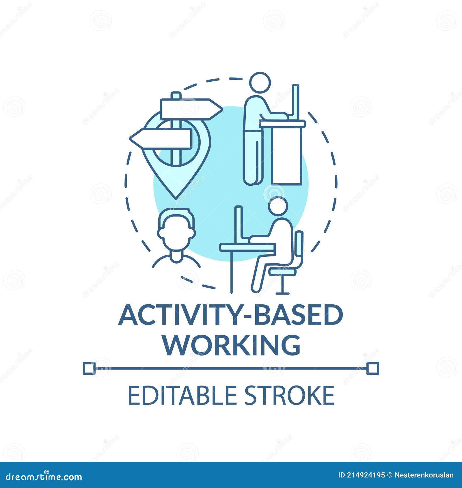 Activity-based Working Concept Icon Stock Vector - Illustration of ...