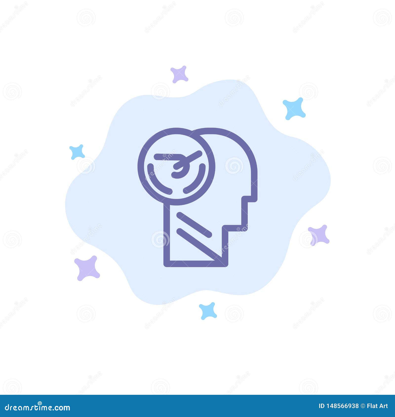 Activity, Brain, Faster, Human, Speed Blue Icon on Abstract Cloud ...