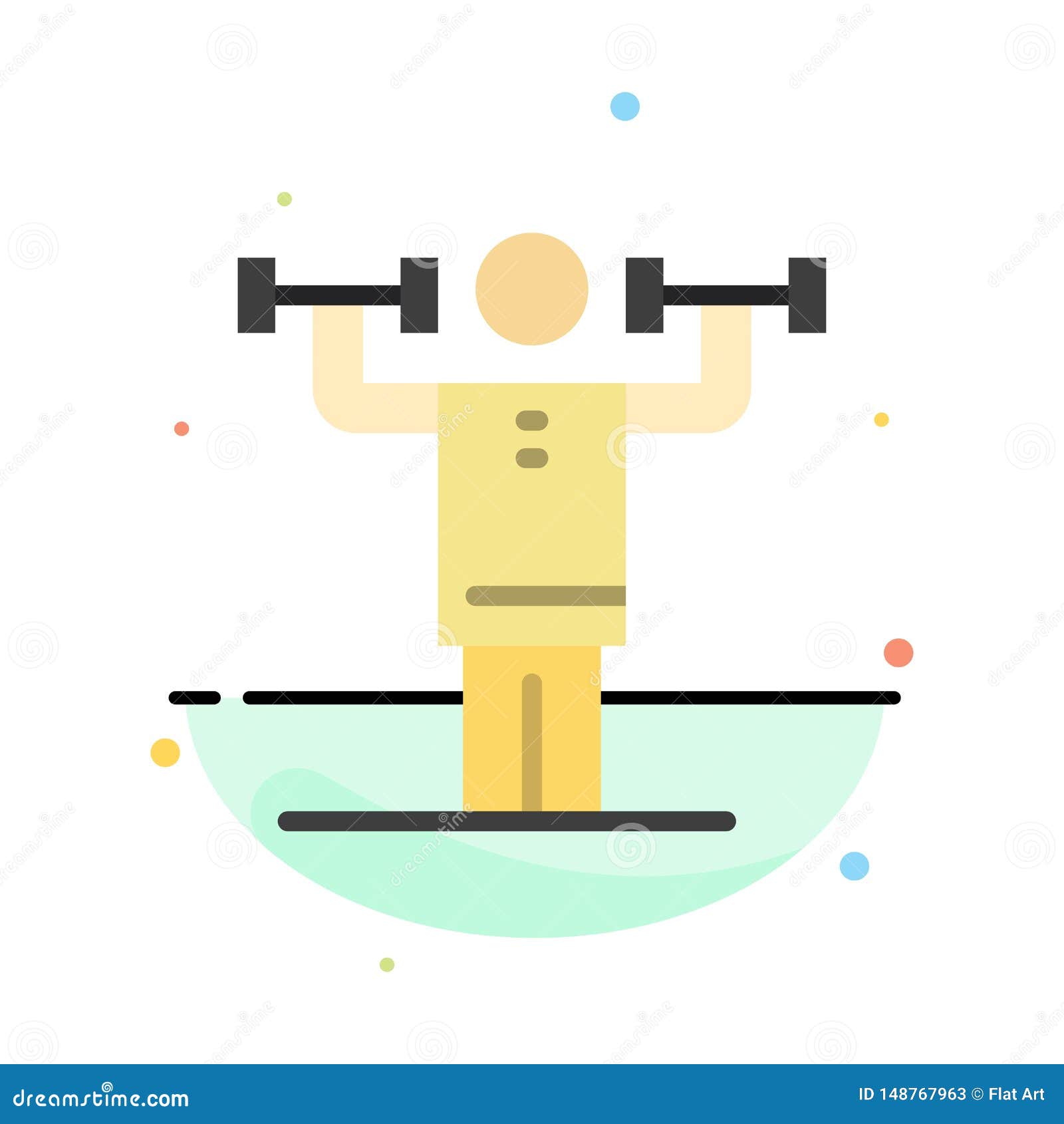 Activity, Discipline, Human, Physical, Strength Abstract Flat Color ...