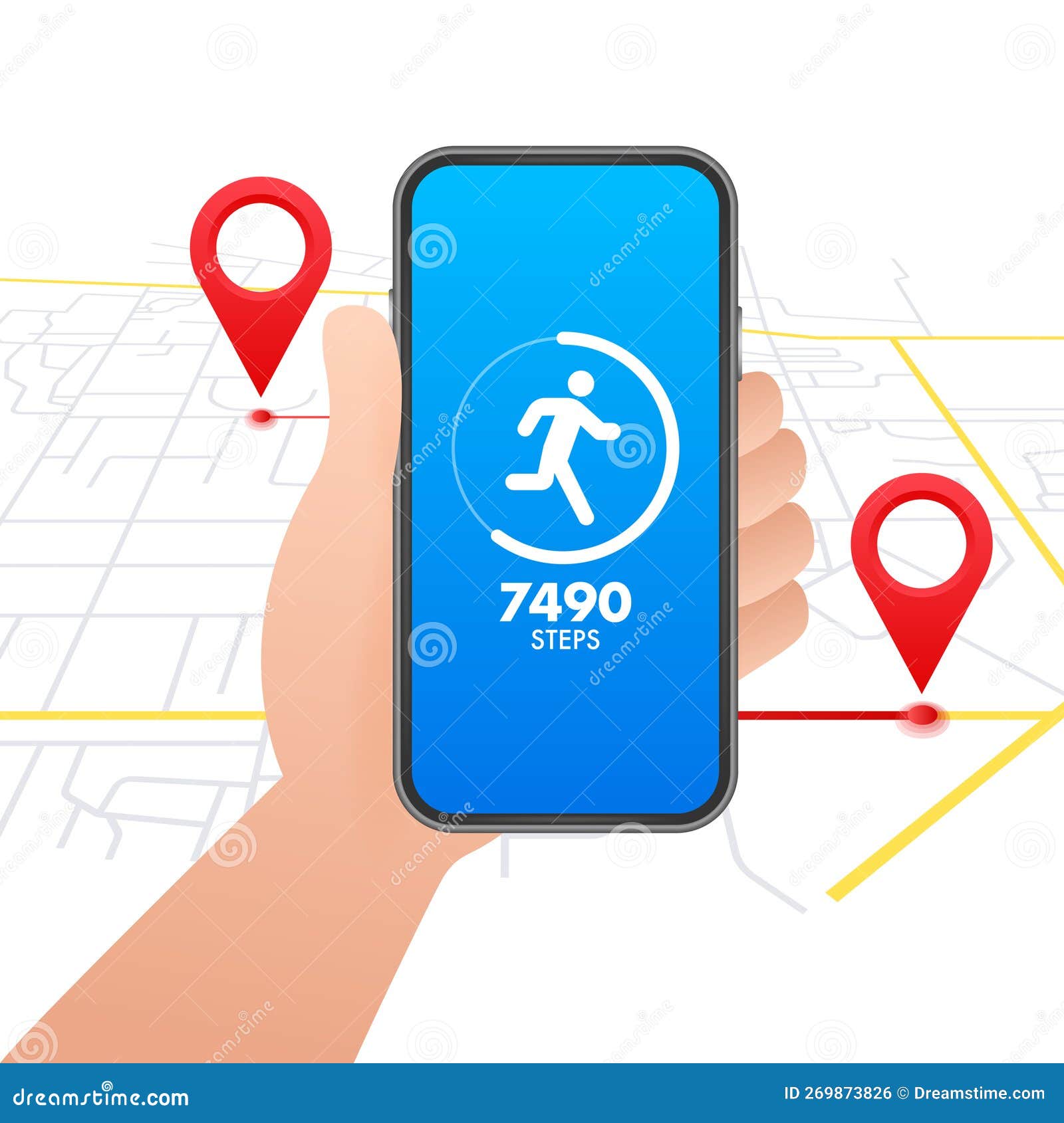 Activity and Fitness Tracker App. App for Morning Jogging or Fitness ...