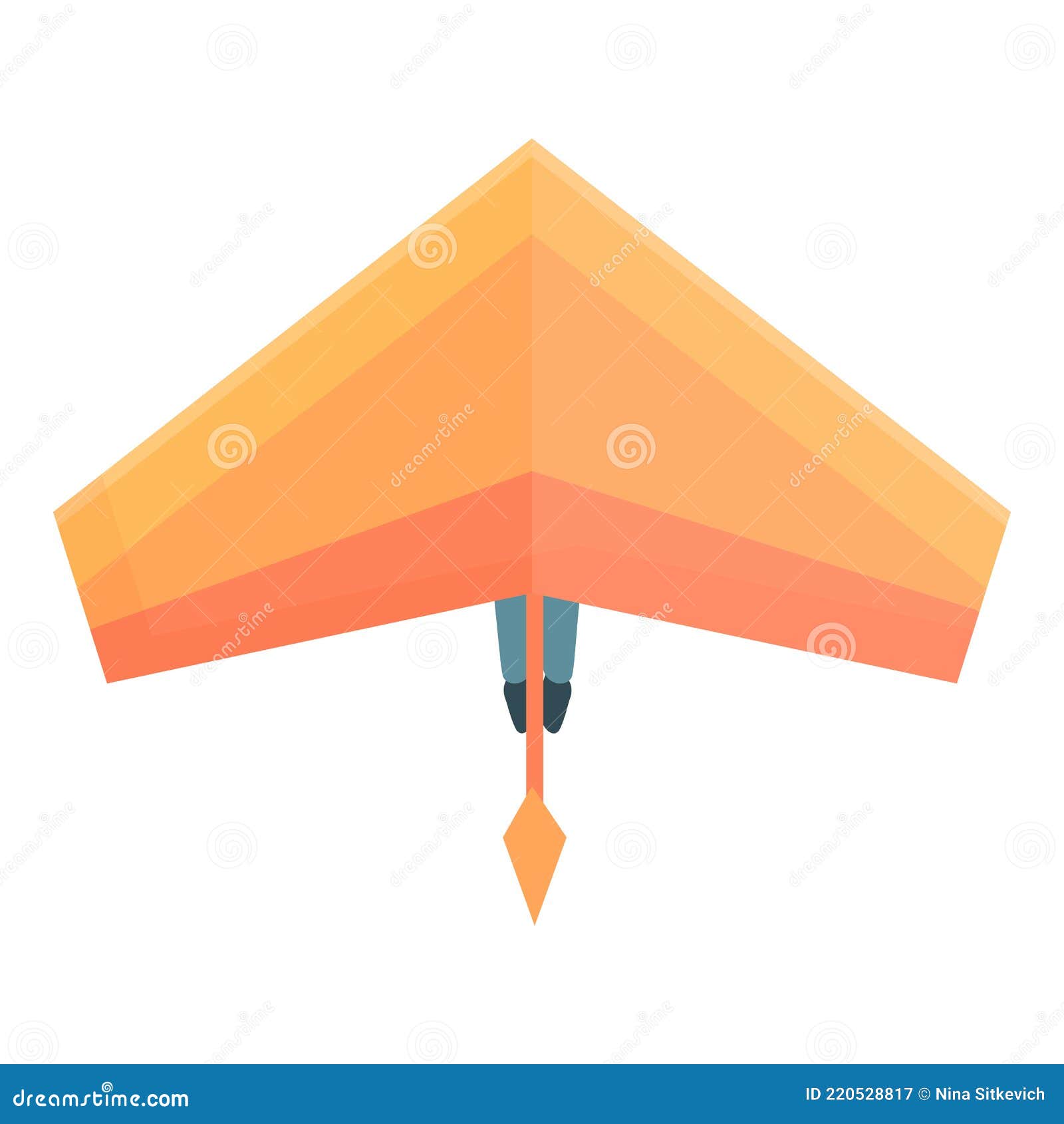 Activity Hang Glider Icon, Cartoon Style Stock Vector - Illustration of ...