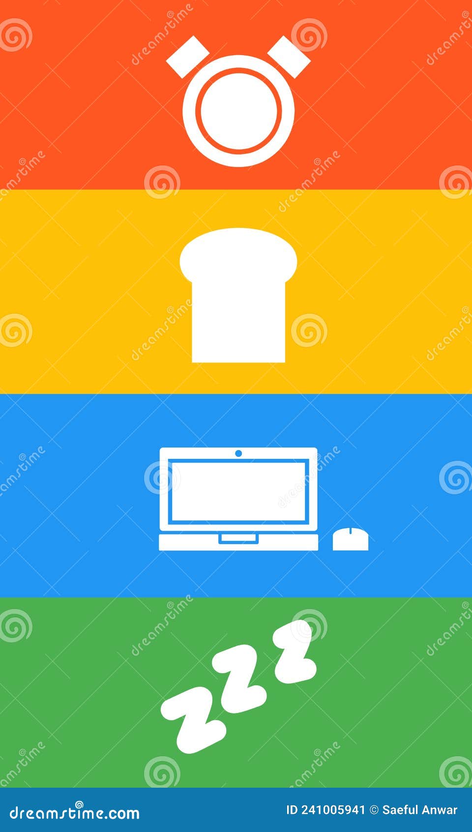 Daily activity icon stock vector. Illustration of brand - 241005941