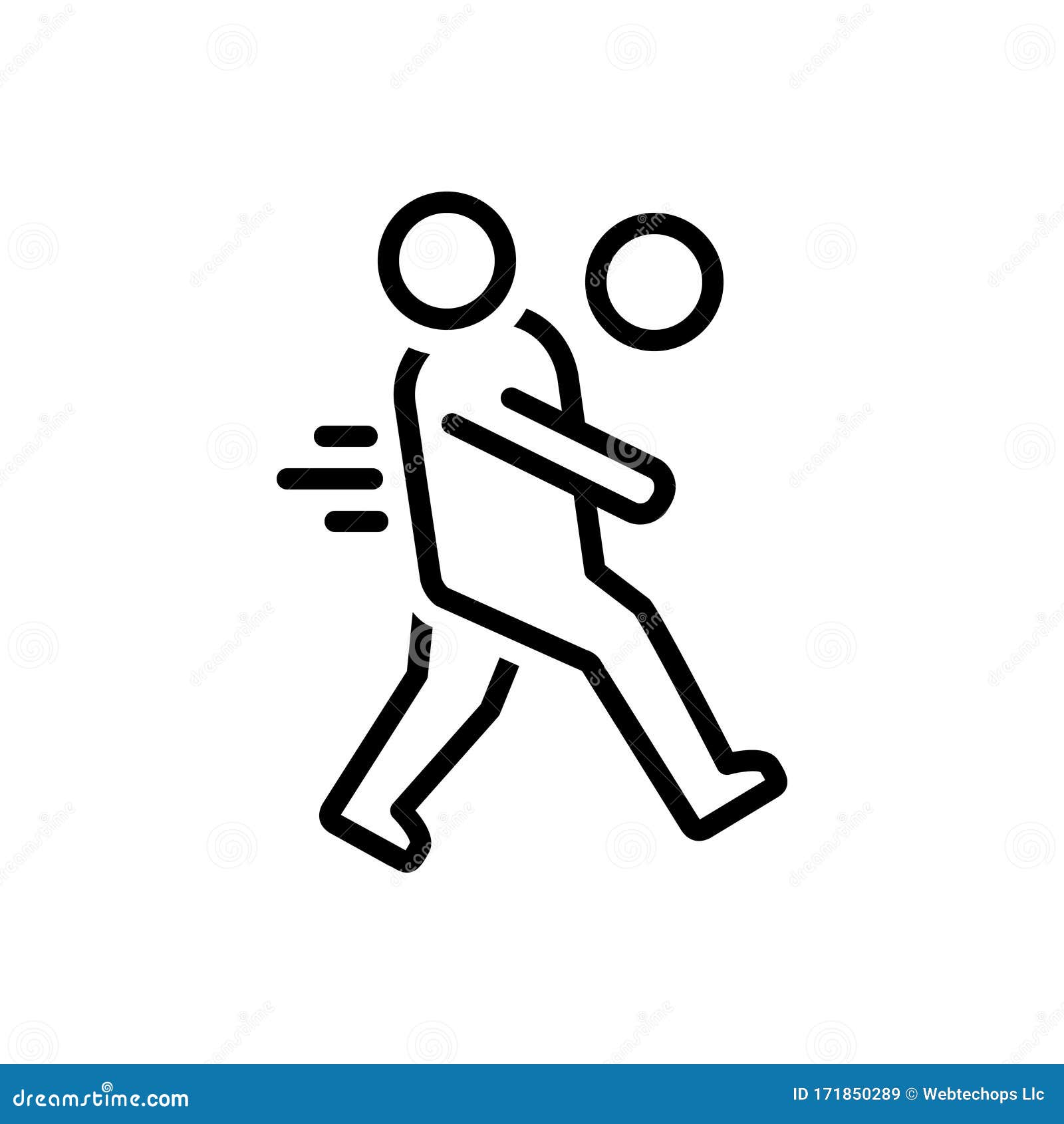 Black Line Icon for Activity, Movement and Play Stock Illustration ...