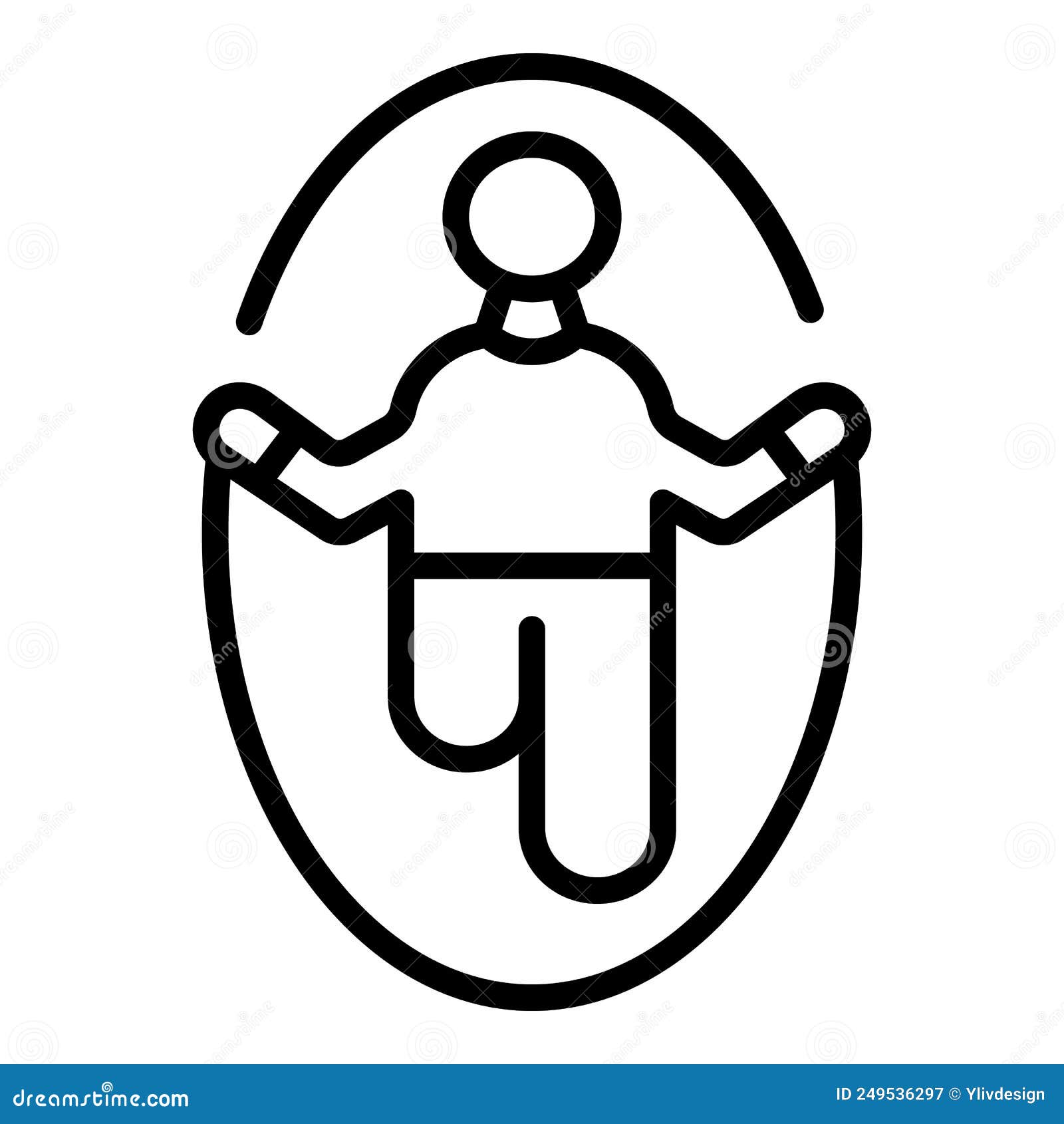 Activity Jump Icon Outline Vector. Gym Rope Stock Vector - Illustration ...
