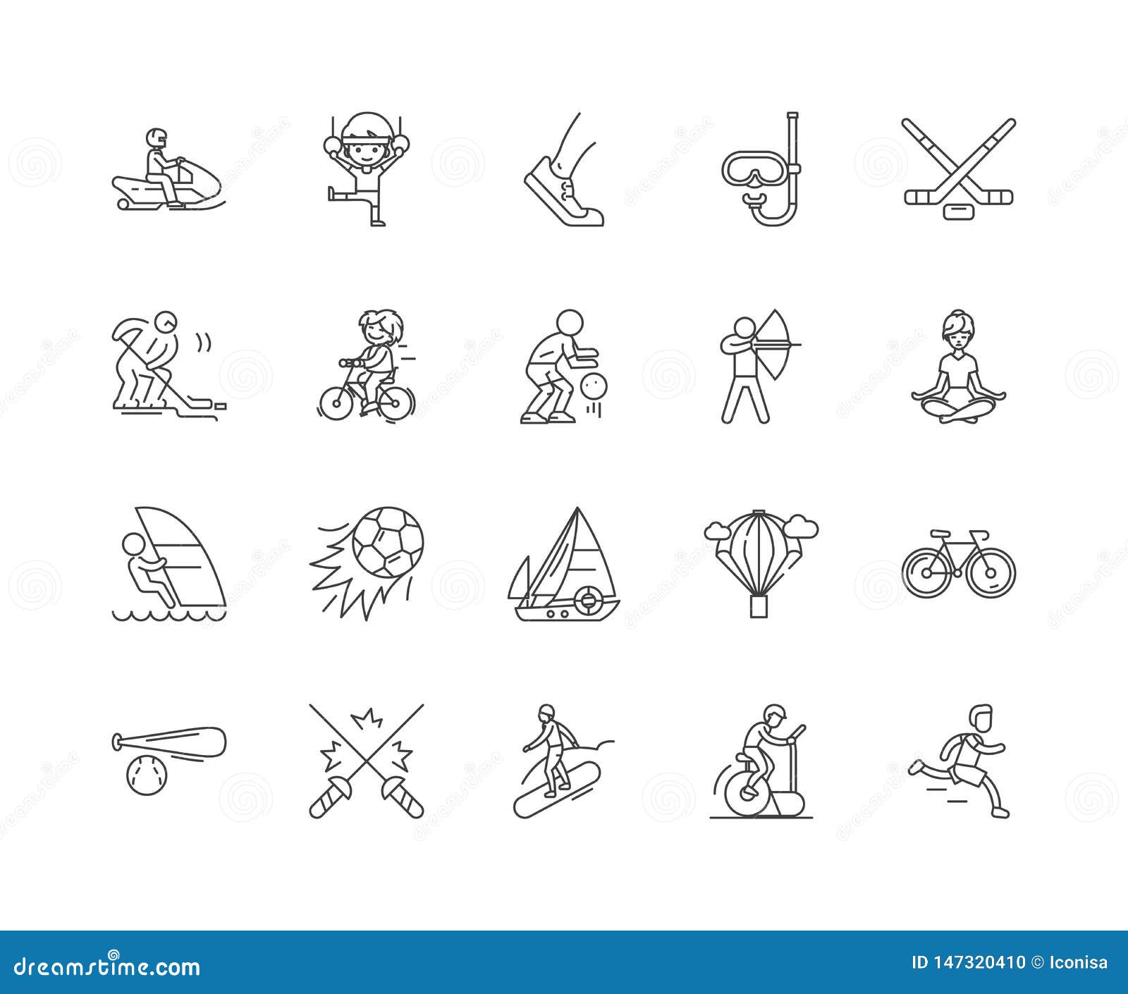 Activity Line Icons, Signs, Vector Set, Outline Illustration Concept ...