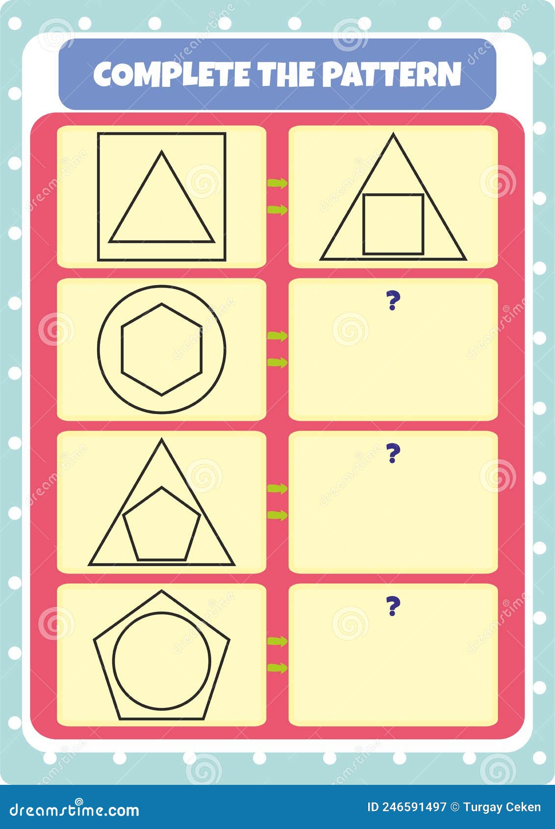 Mind Gym with Shapes for Kids Stock Illustration - Illustration of ...