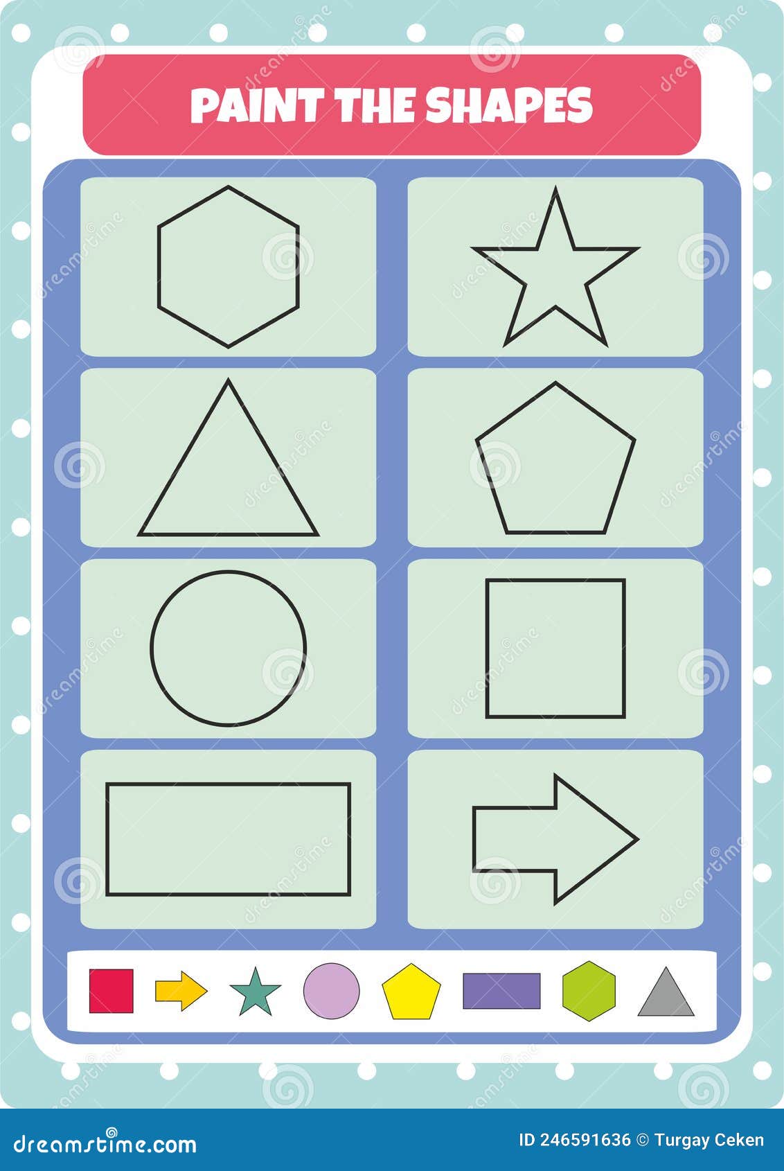 Mind Gym with Shapes for Kids Stock Illustration - Illustration of ...