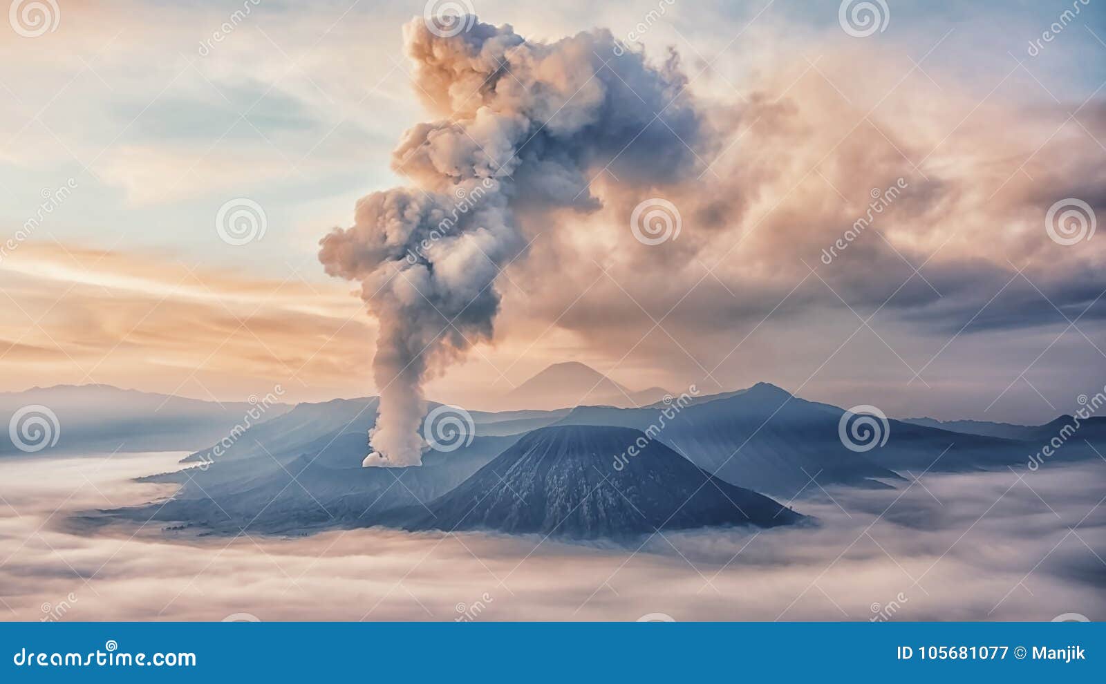 Activity at Mount Bromo in the Early Morning Stock Image - Image of ...