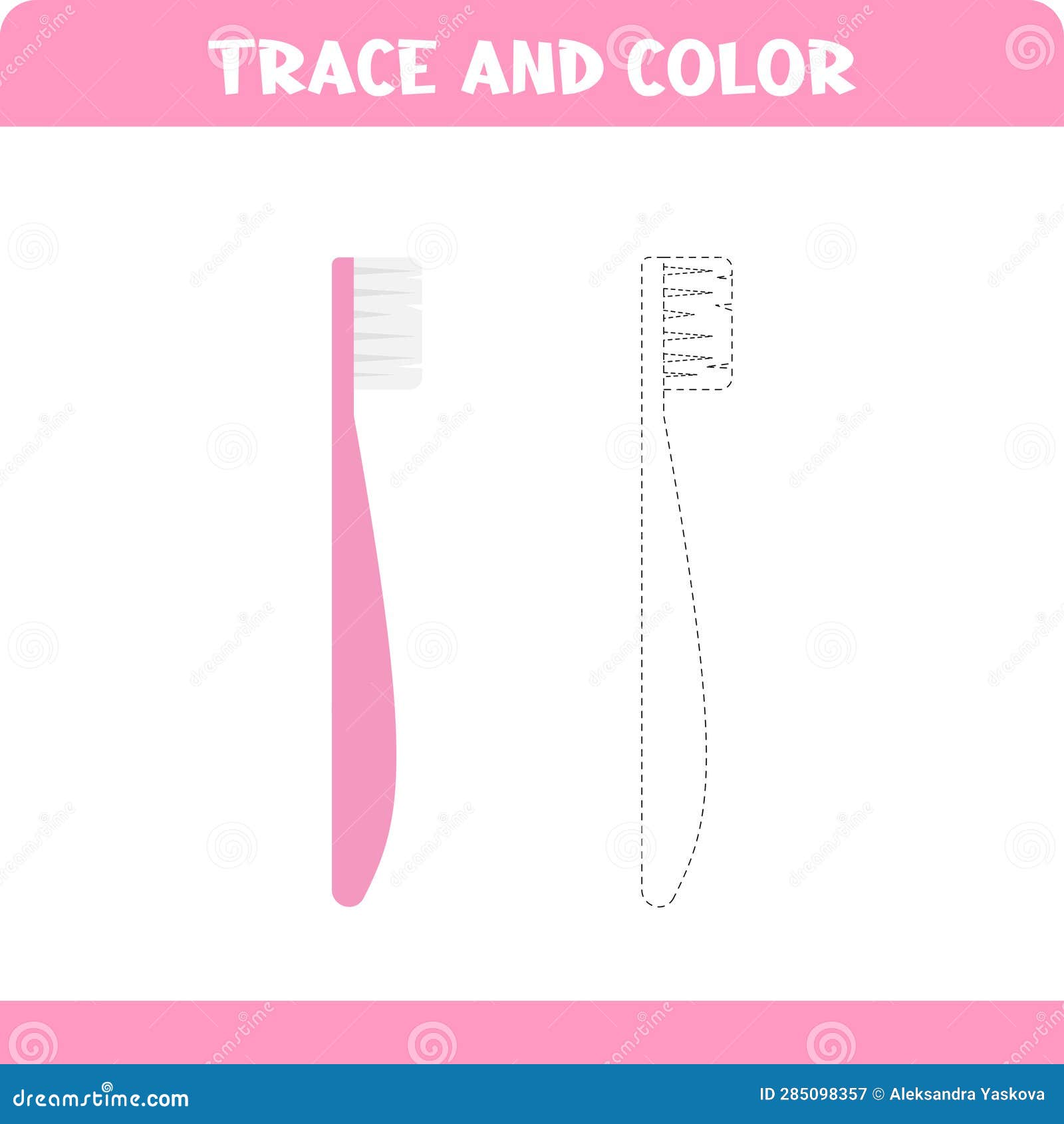 Activity Page for Kids Education. Tracing Objects. Color Page ...