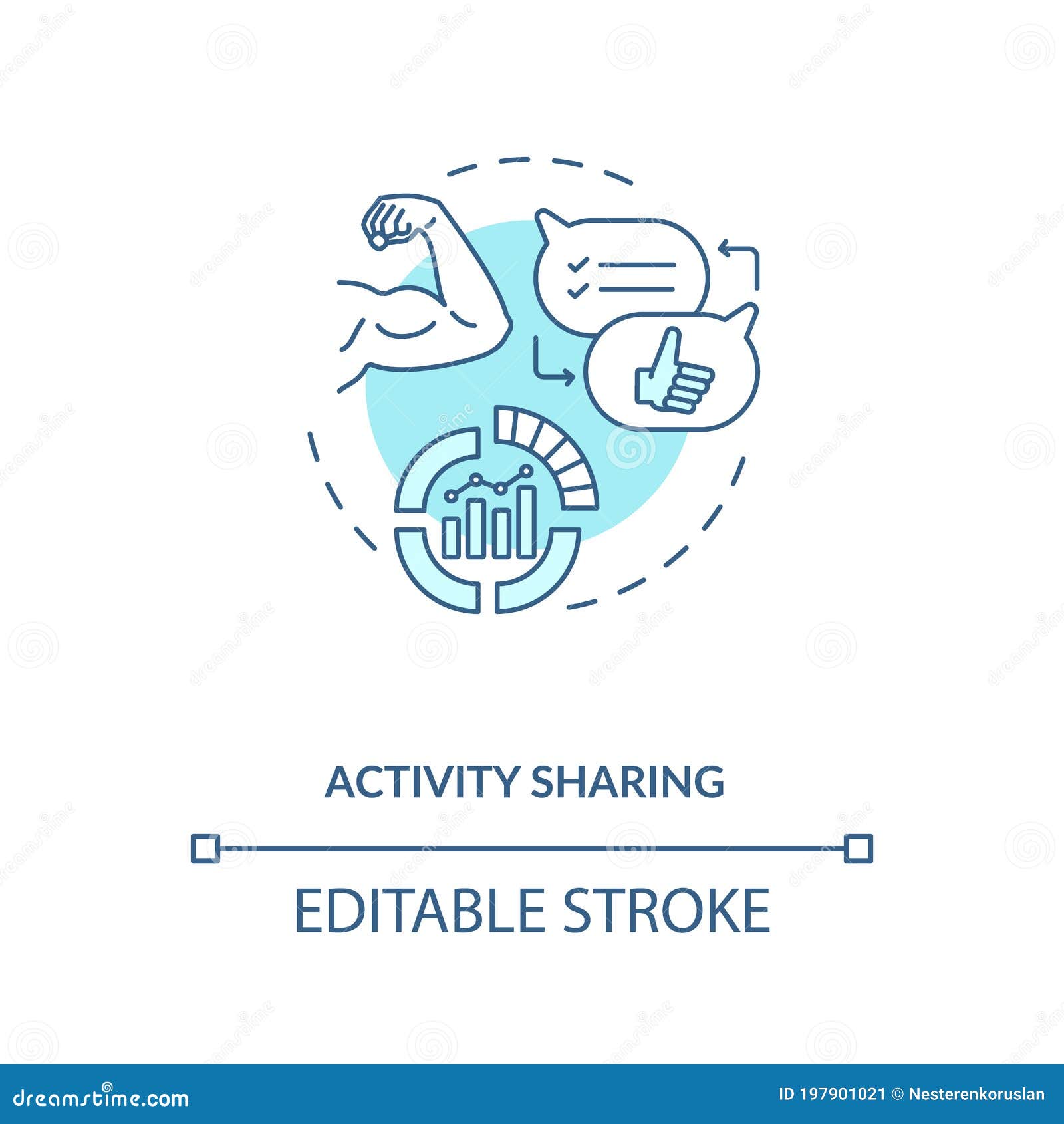 Activity Sharing Concept Icon Stock Vector - Illustration of mobility ...