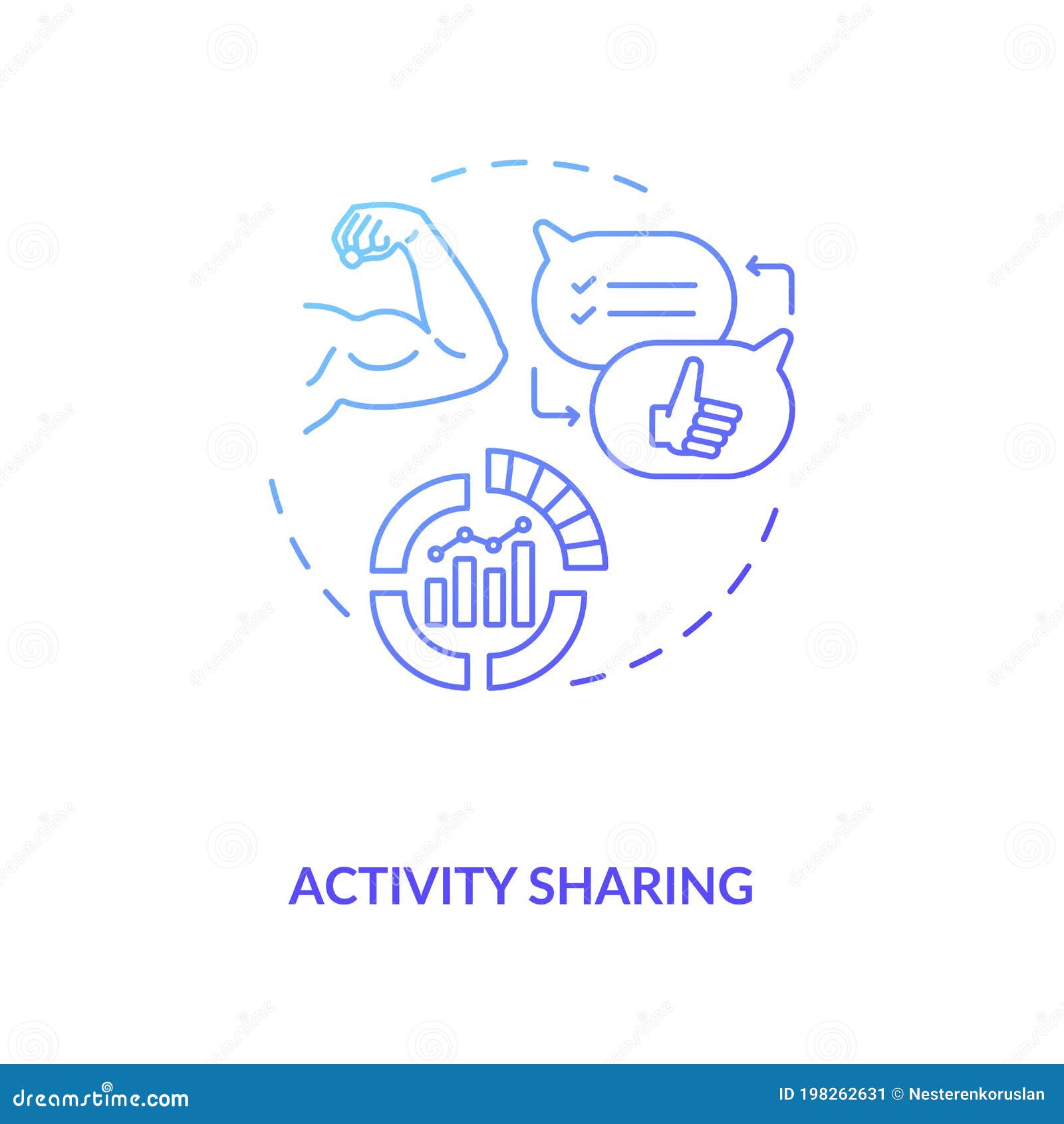 Activity Sharing Concept Icon Stock Vector - Illustration of icon ...