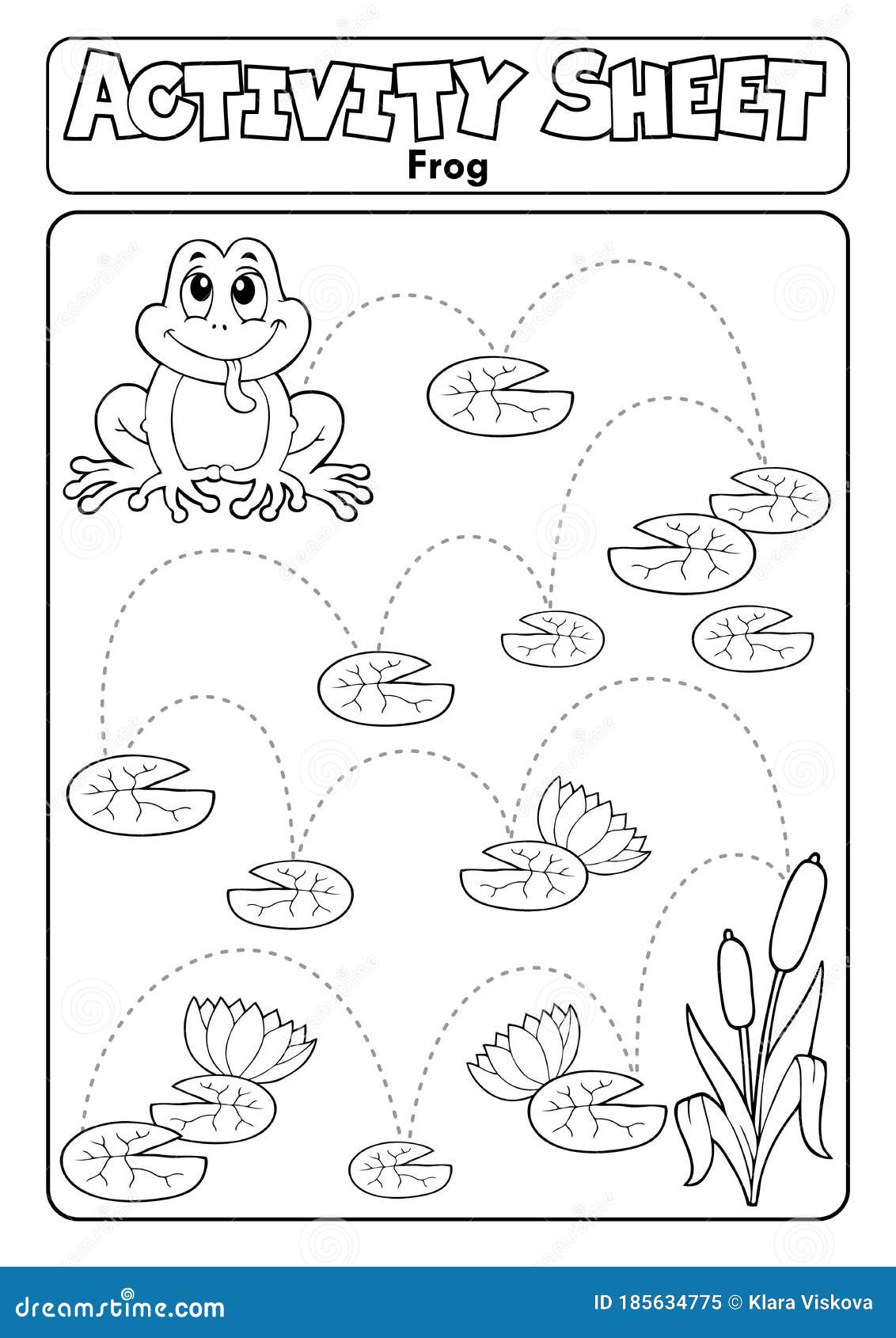 Activity Sheet Frog Theme 1 Stock Vector - Illustration of activity ...