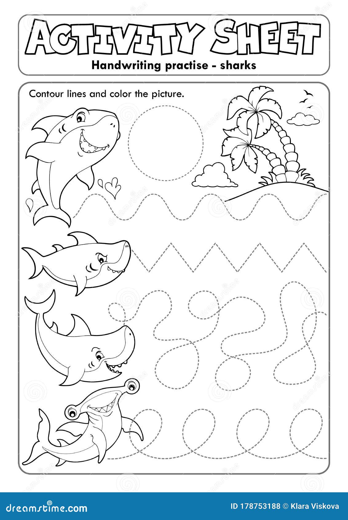 Handwriting Practise, Writing Training. Lightning Cartoon, Preschool ...