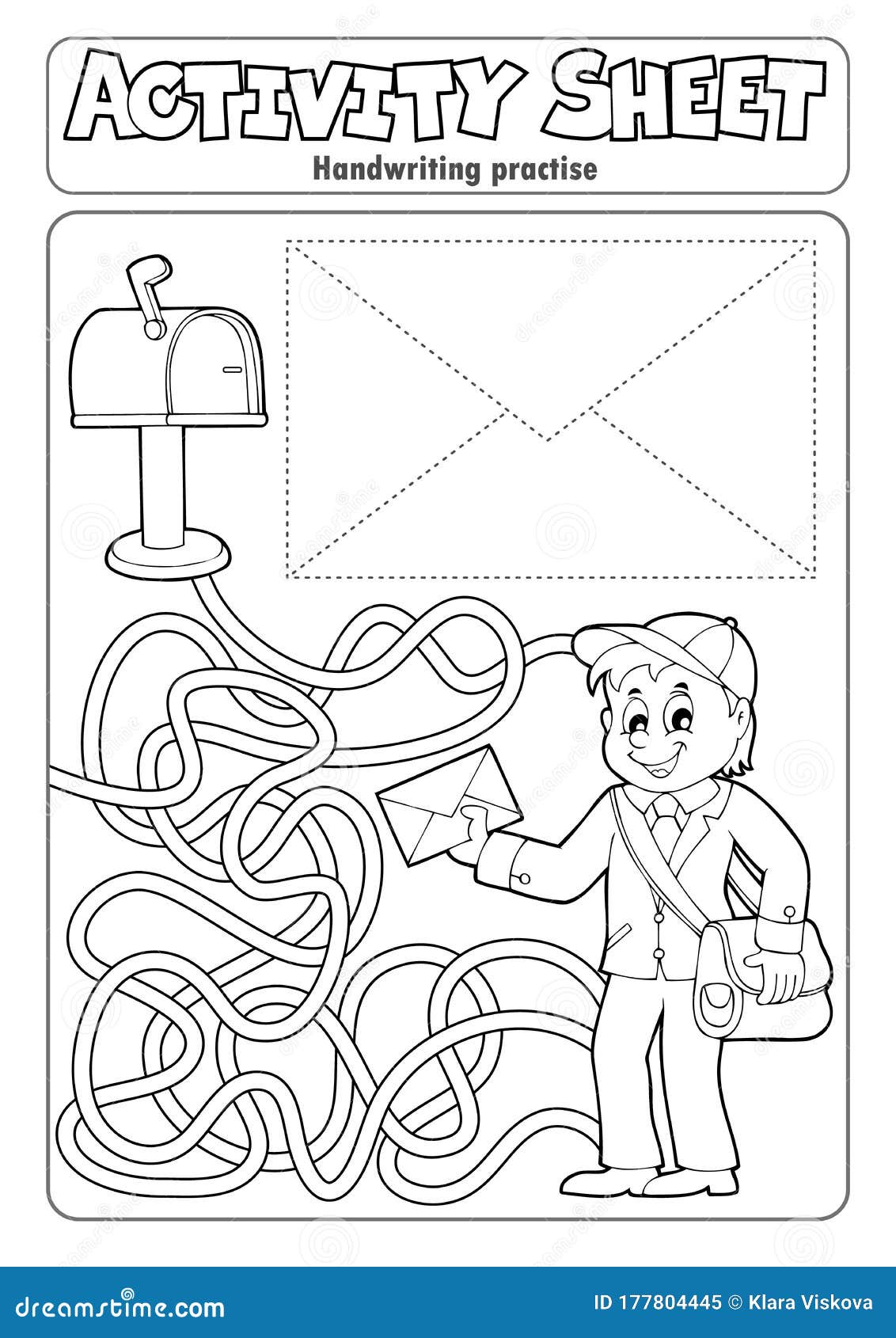 Handwriting Practise, Writing Training. Lightning Cartoon, Preschool ...